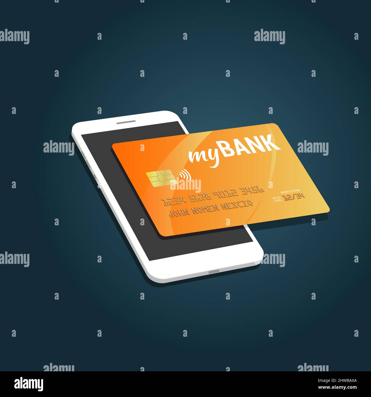 Vector credit card phone Stock Vector Images - Alamy