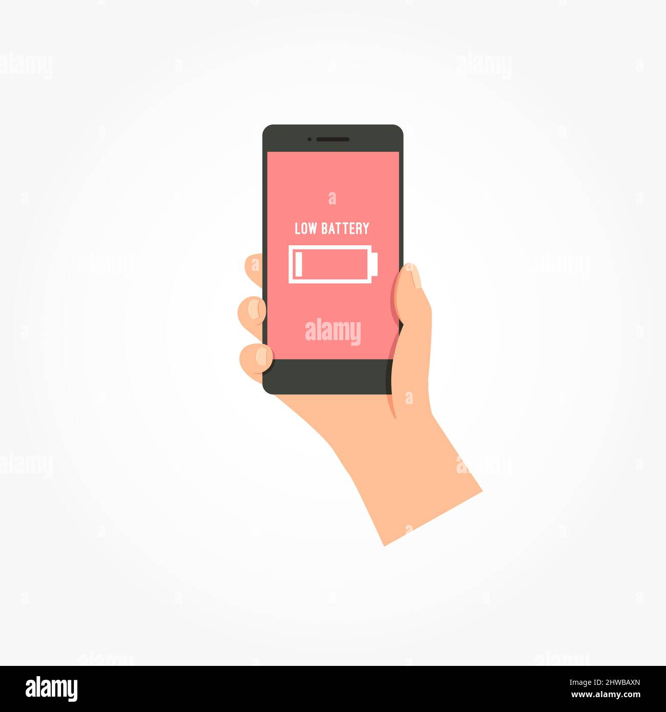 Low Battery Phone Icon Stock Vector Image & Art - Alamy