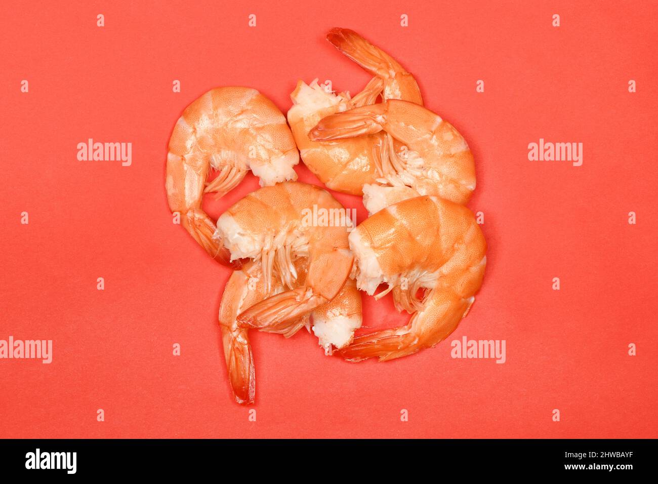 Perfectly retouched shrimp isolated on white. High resolution photo ...