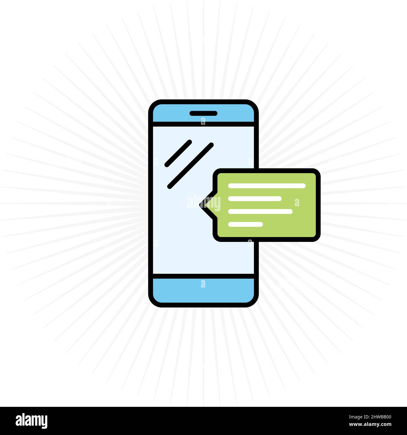 Phone & Message Icon Stock Vector Image & Art - Alamy