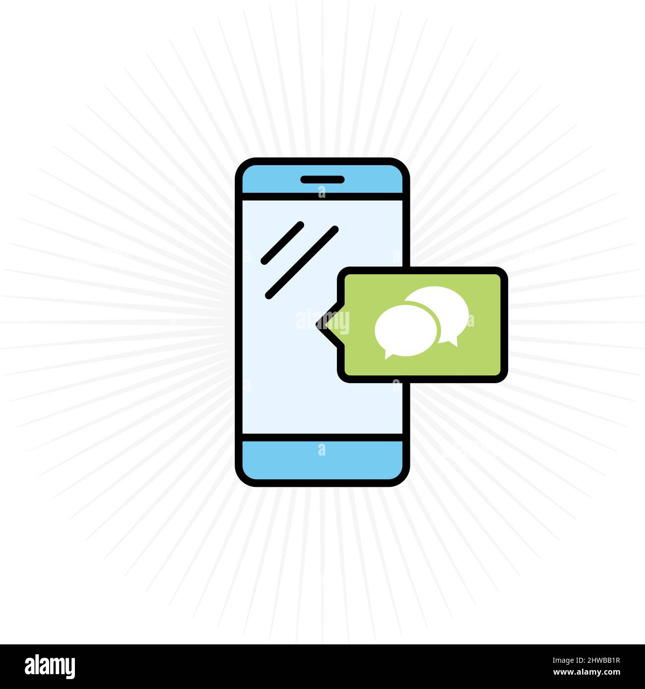Phone & Message Icon Stock Vector Image & Art - Alamy