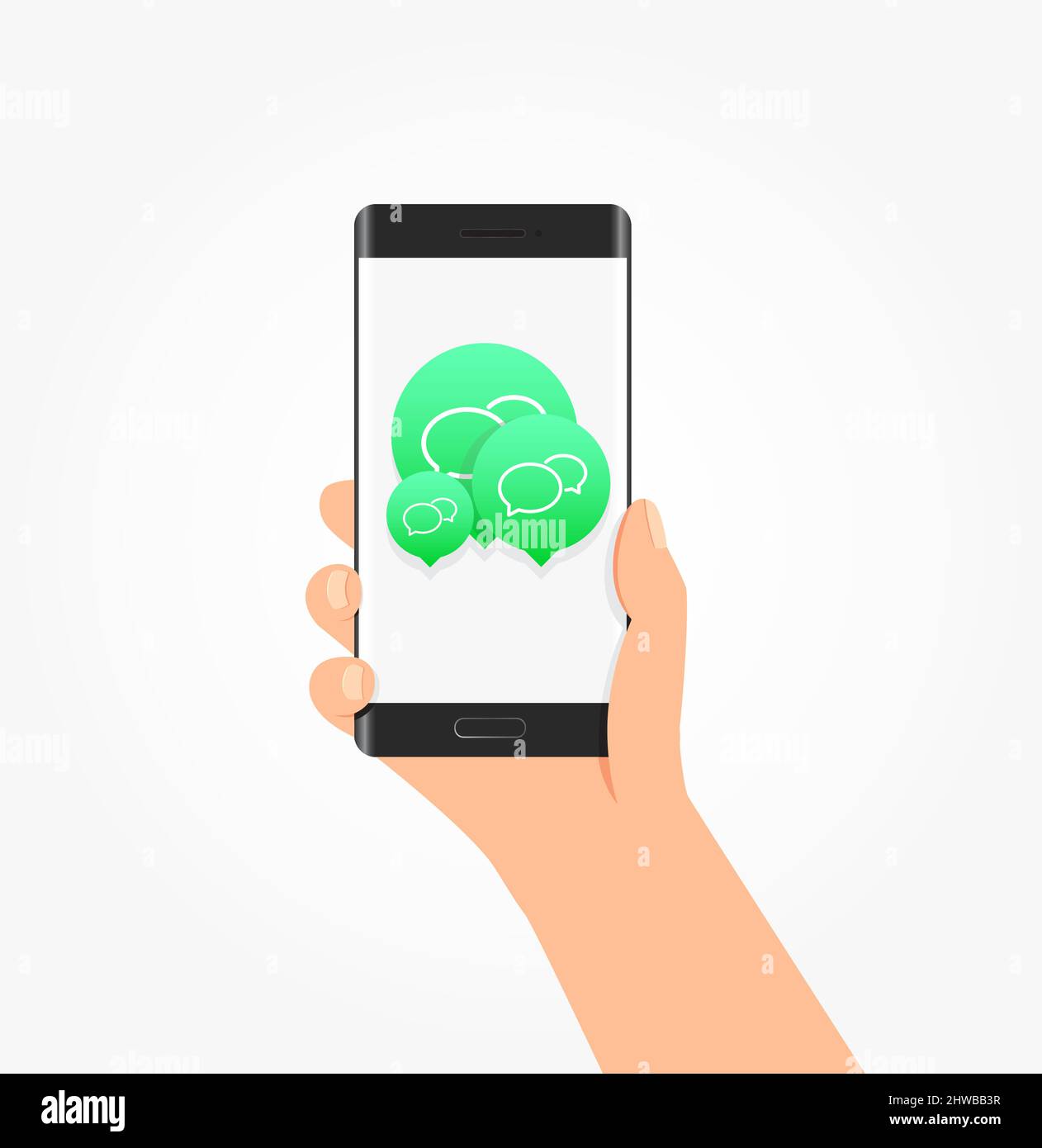 Message Icon Bubbles Phone Vector Illustration Stock Vector Image & Art ...