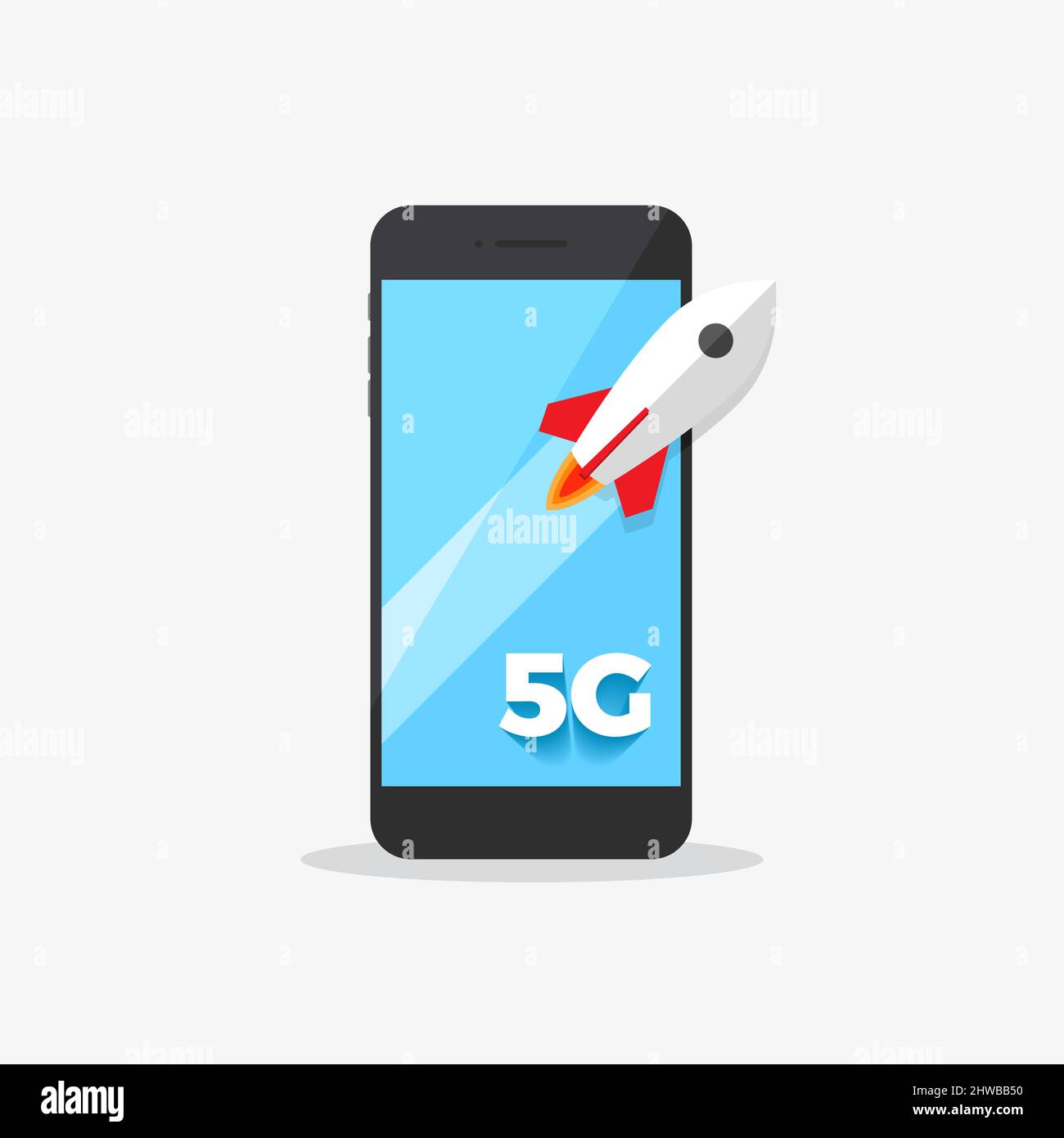 5G Phone Flat Icon Stock Vector Image & Art - Alamy