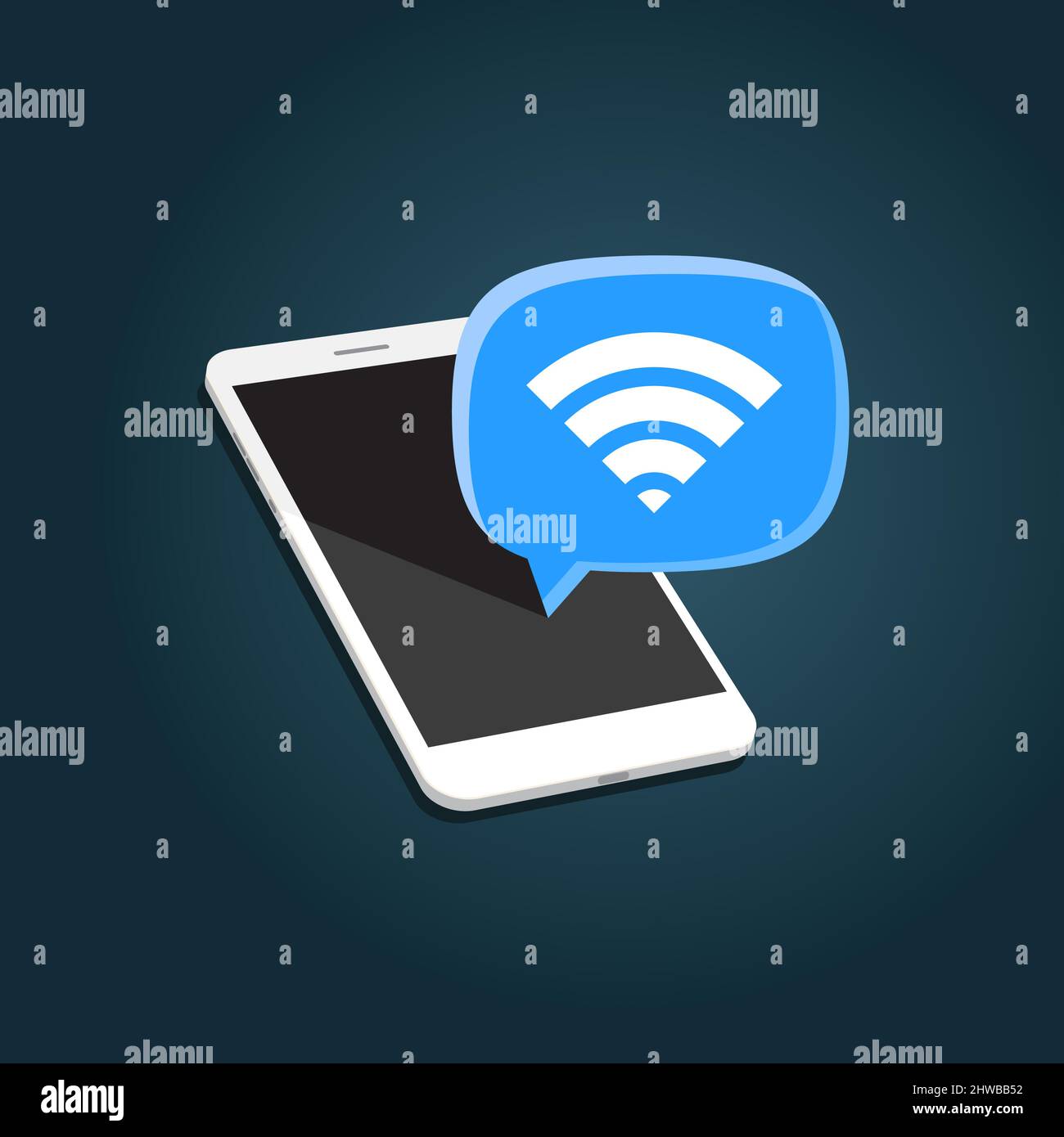 Phone wi fi black Stock Vector Images - Alamy