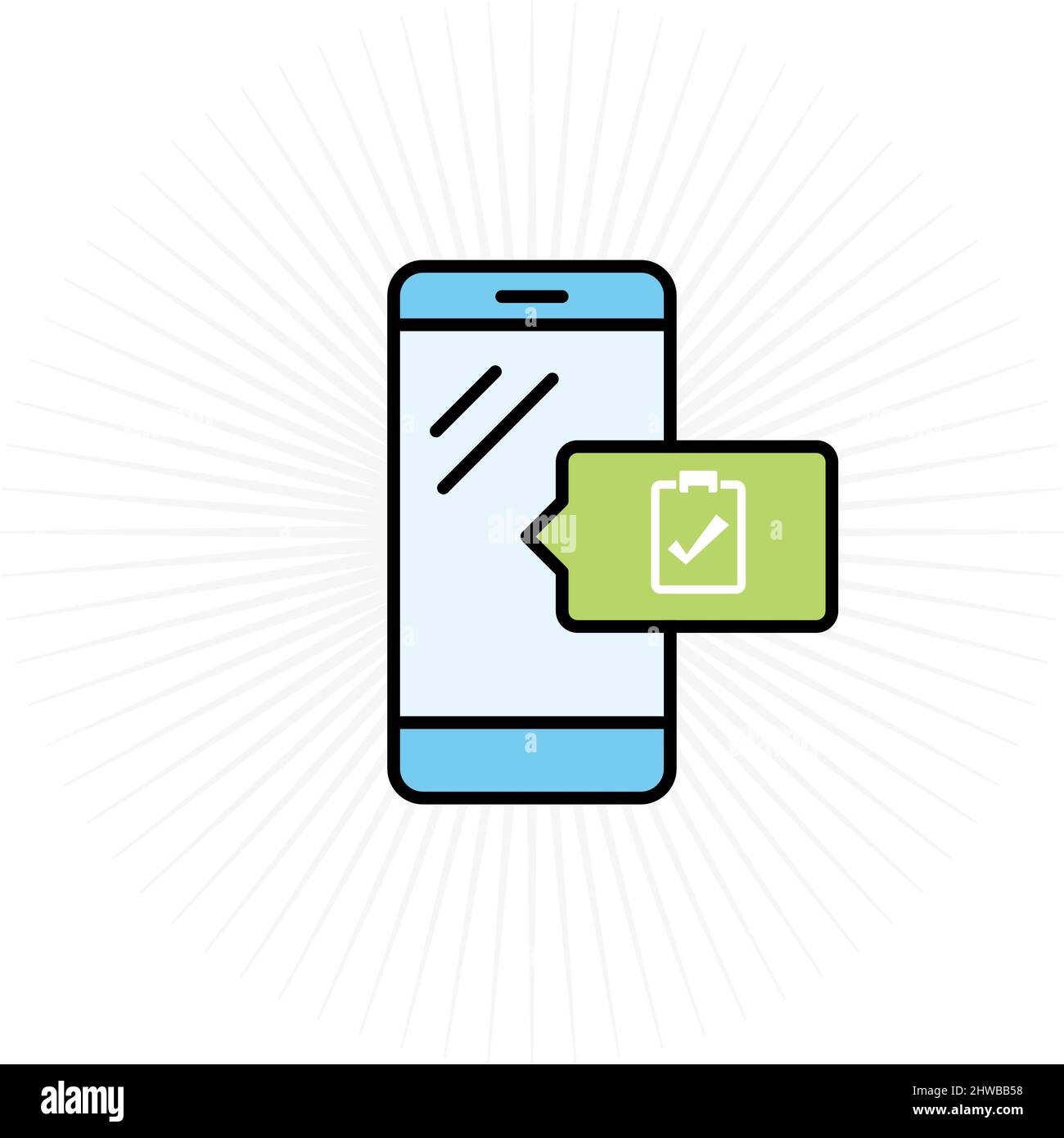 Phone & Checklist Icon Stock Vector Image & Art - Alamy
