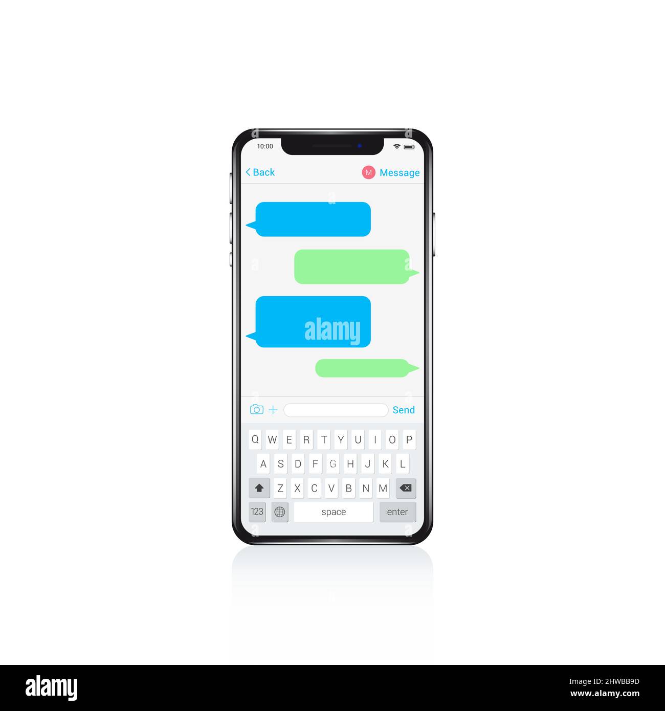 Modern Smartphone Message Template Stock Vector Image & Art - Alamy