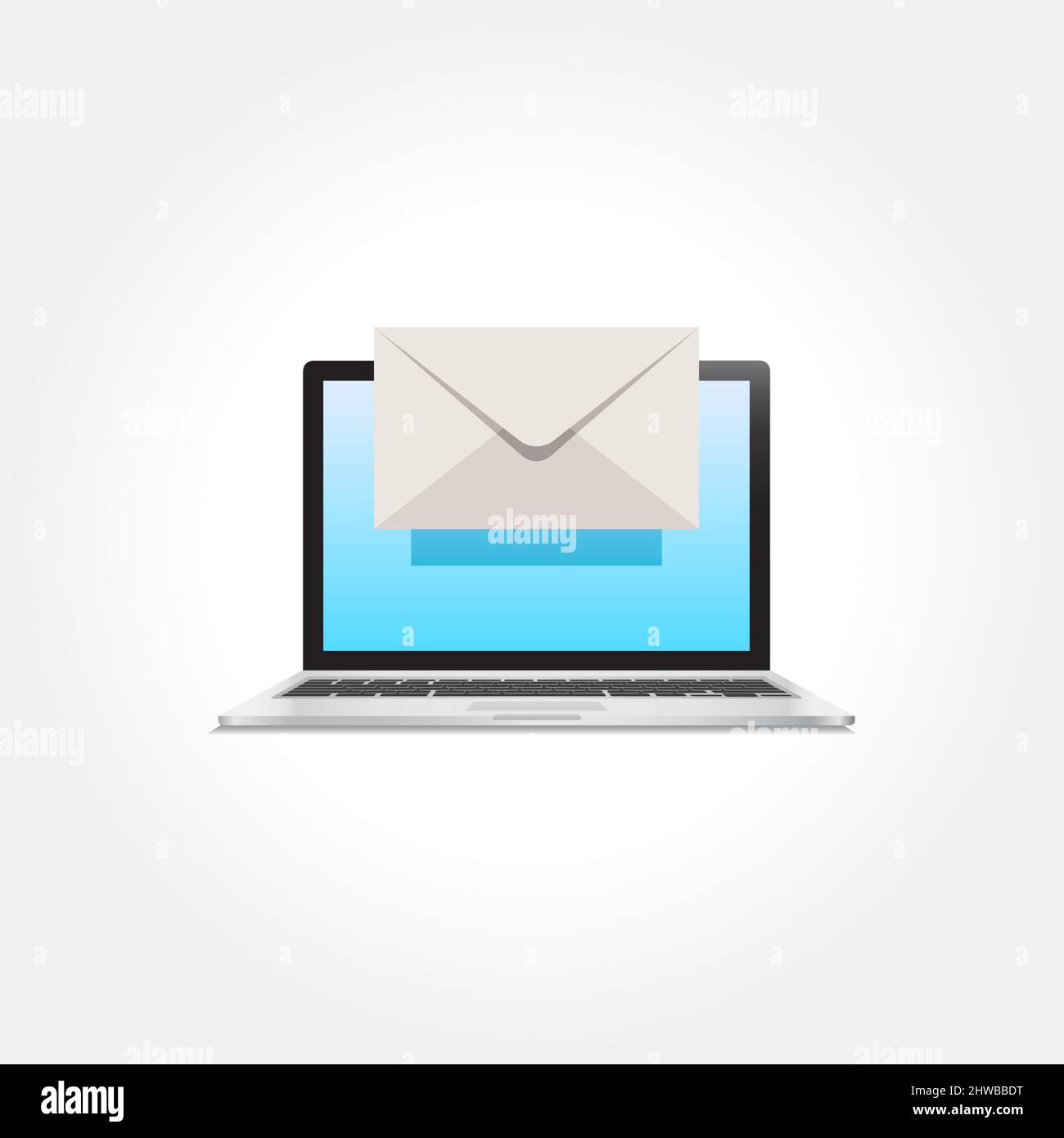 Laptop envelope icon in Stock Vector Images - Alamy
