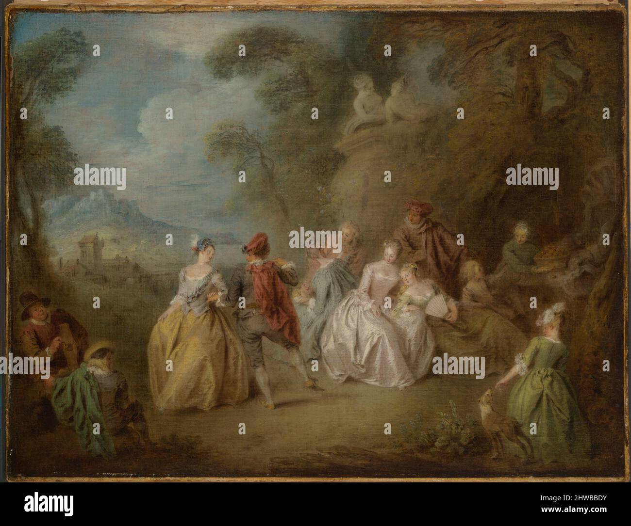 Courtly Scene in a Park. Artist: Jean-Baptiste Pater, French, 1695–1736 ...