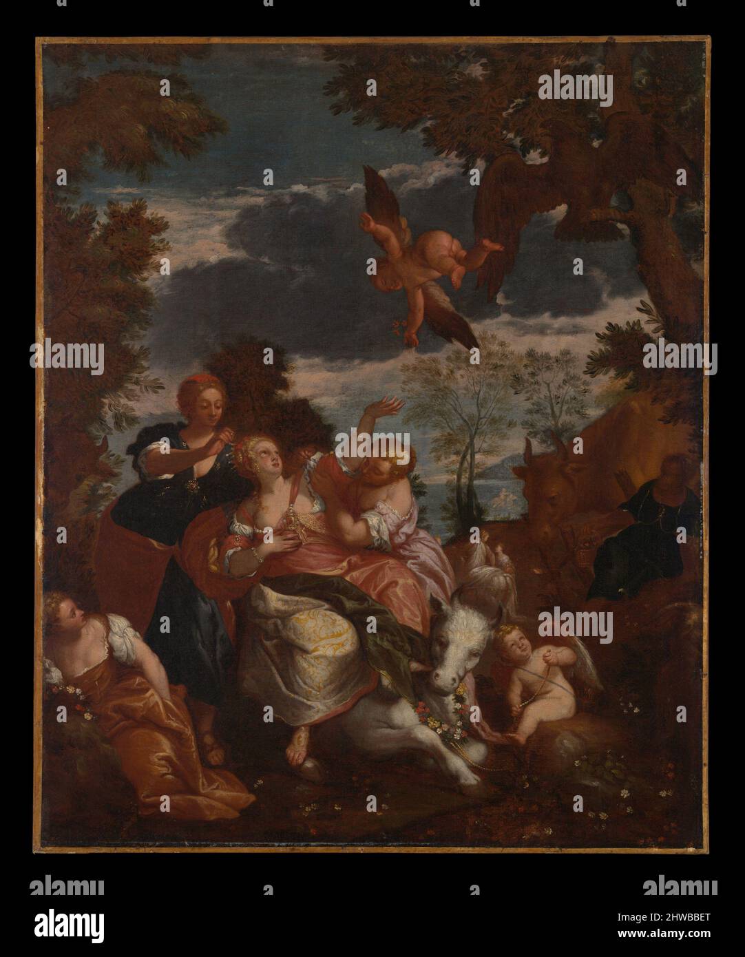 The Rape of Europa. Artist, possibly by: Francesco Montemezzano, Italian, ca.1540-after 1602 ...