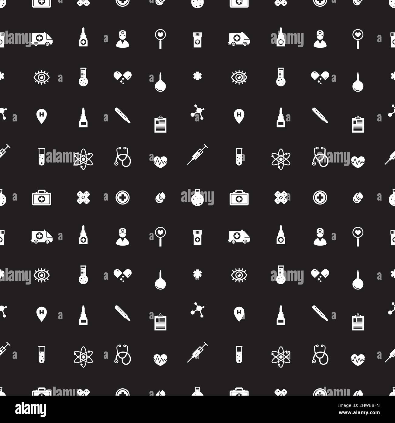 Seamless background of Medical icons. Vector illustration Stock Vector ...