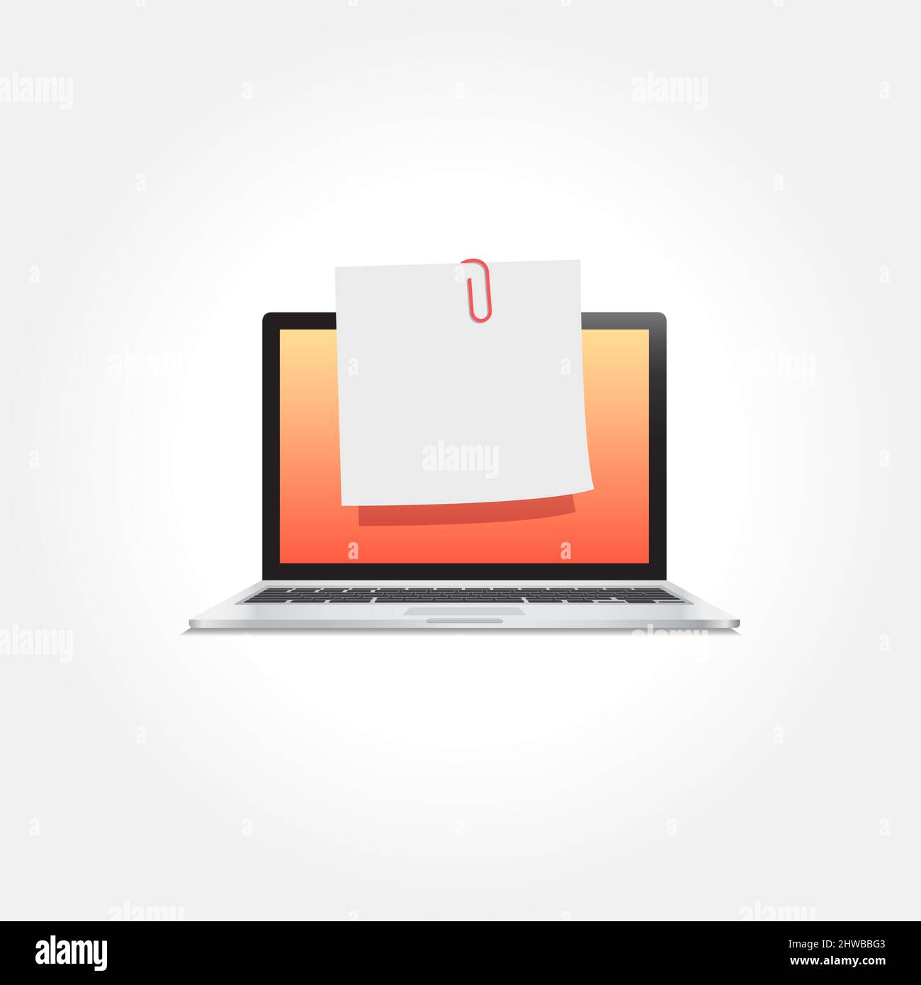 Laptop Note Icon Stock Vector Image & Art - Alamy