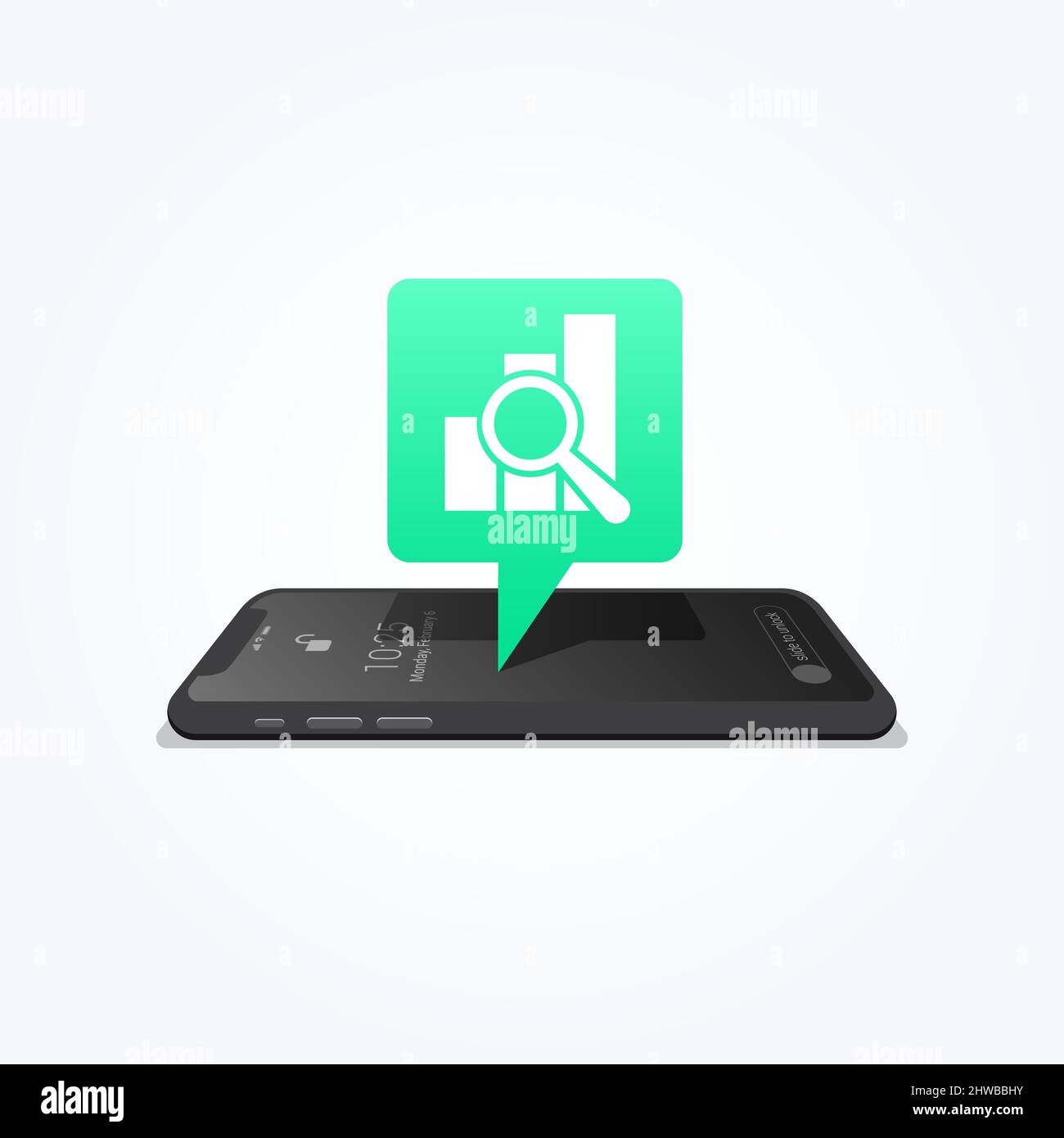 Phone Statistics Tag Icon Stock Vector Image & Art - Alamy