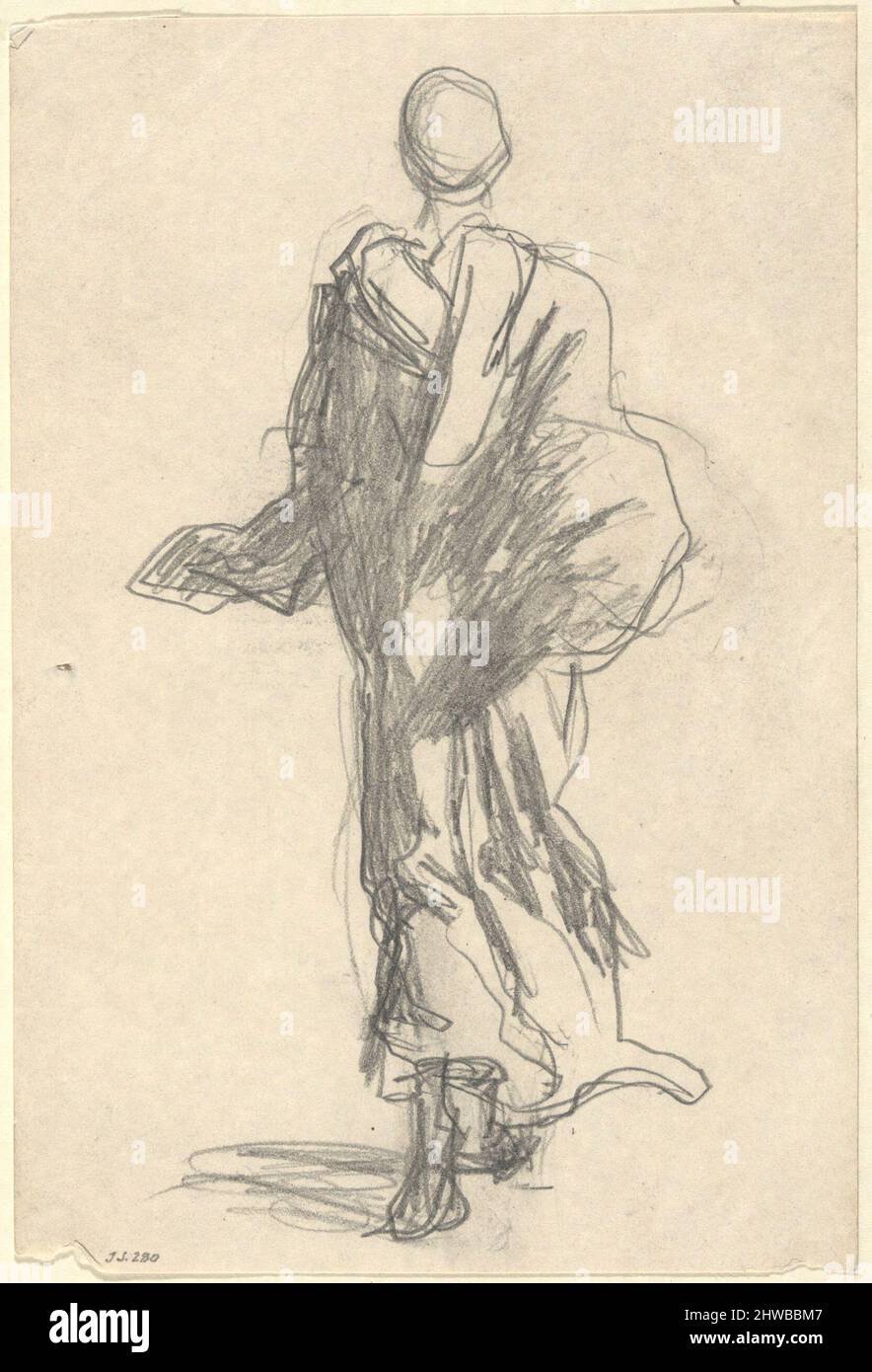 Rear View of a Draped Figure. Artist: John Singer Sargent, American ...