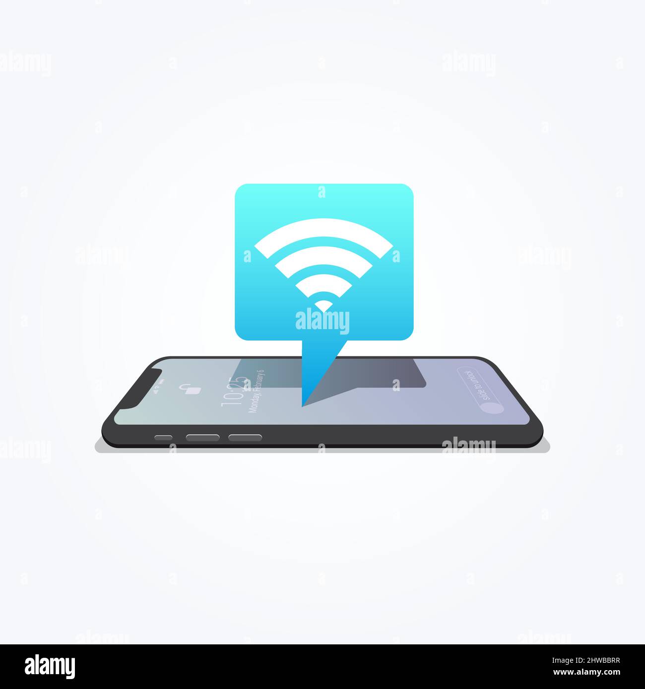 Phone Wi-fi Connection Signal Tag Icon Stock Vector Image & Art - Alamy