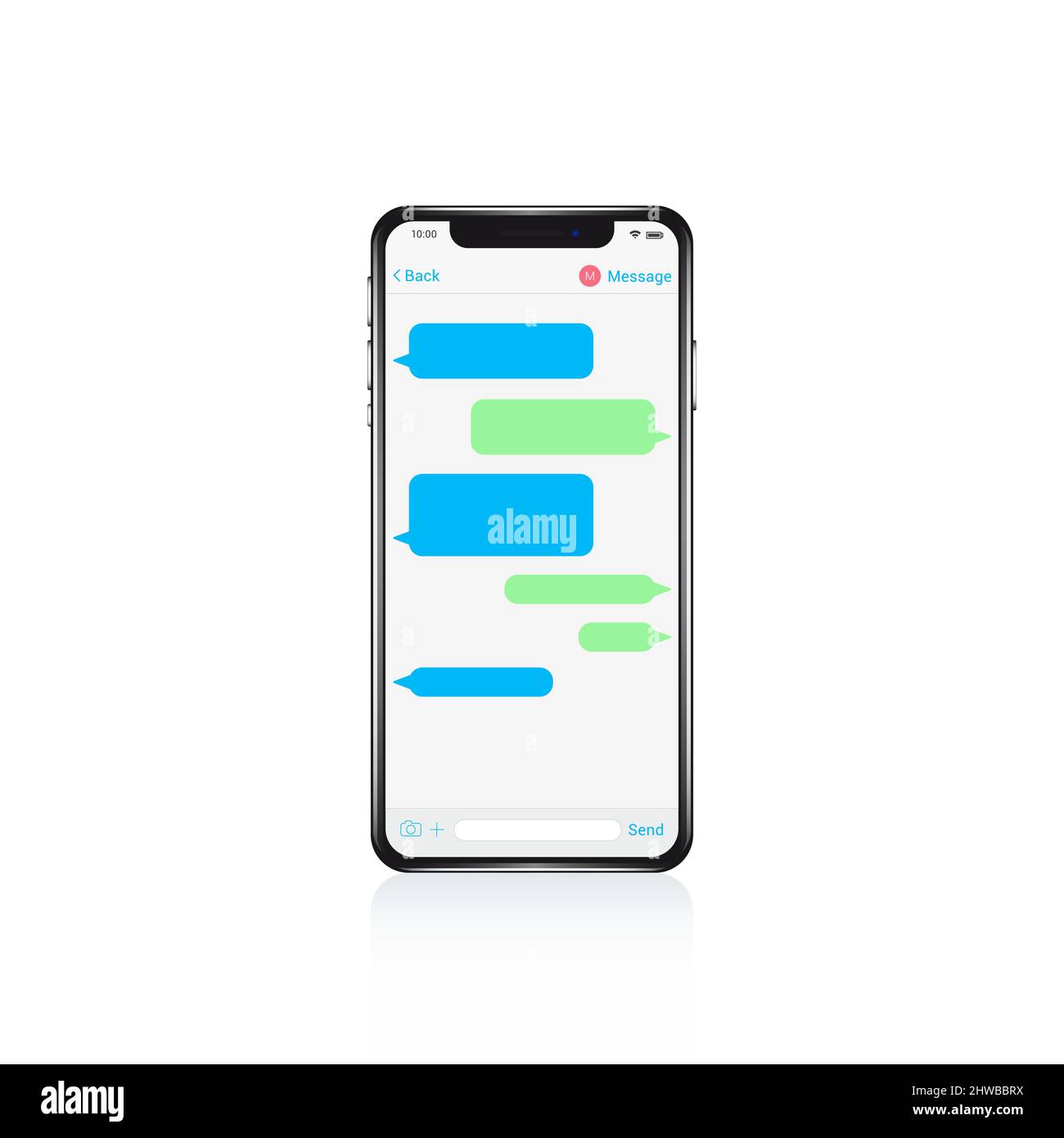 Phone Message Screen Vector Illustration Stock Vector Image & Art - Alamy