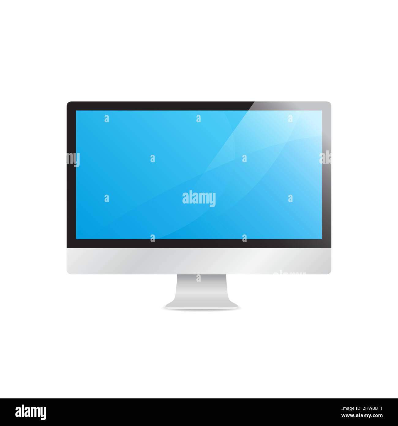 Computer Monitor Display Vector Illustration Stock Vector Image & Art ...