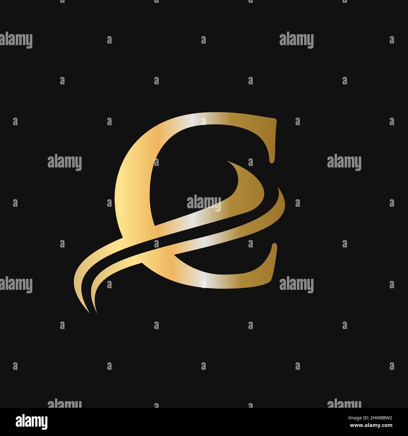C Letter Logo Luxury Concept. Initial C Logo Design Golden Monogram ...