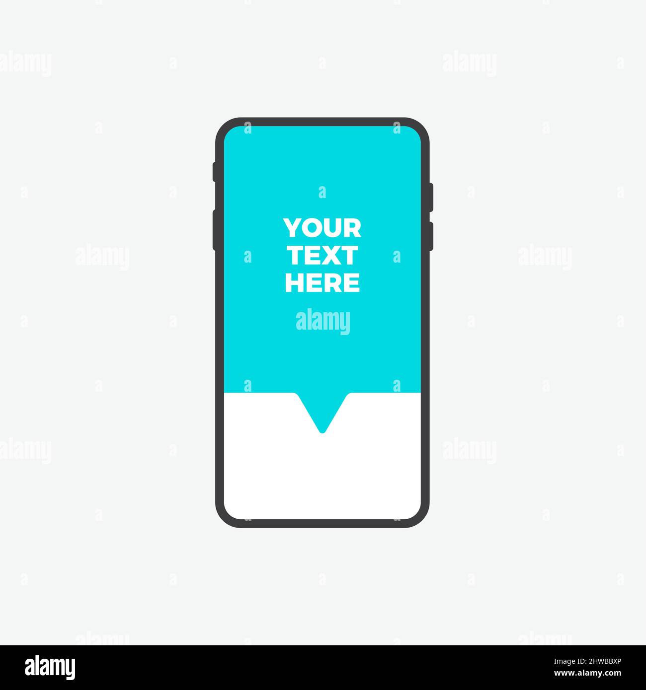 Phone Flat Vector Icon Text Message Template Stock Vector Image & Art ...