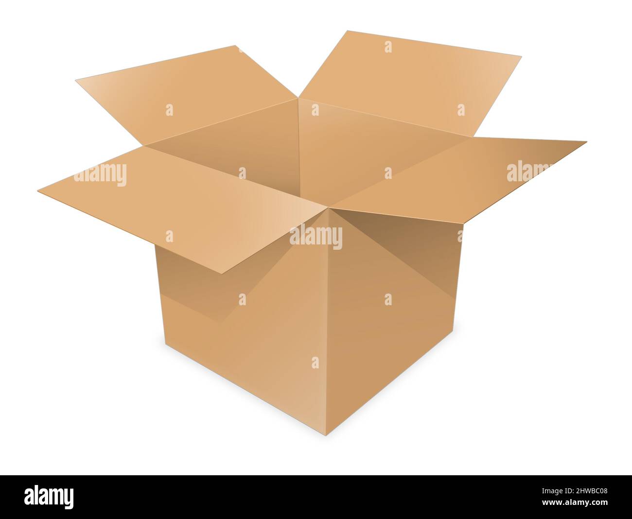 Shipping Box blank template for presentation layouts and design. 3D ...