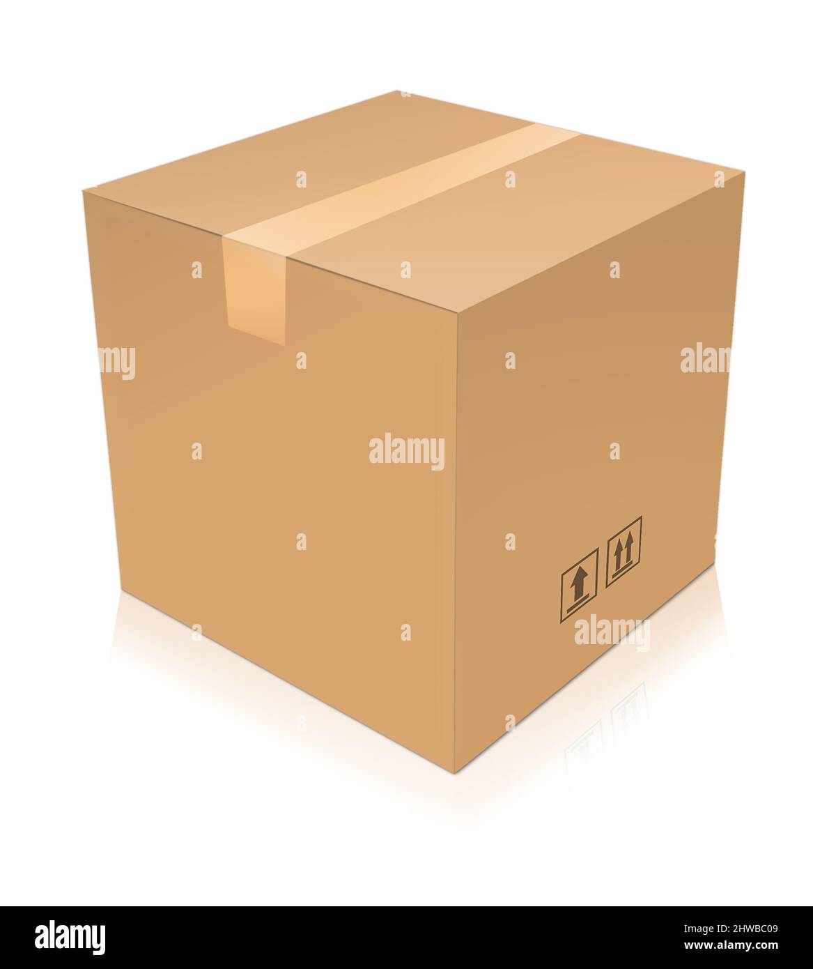 Shipping Box blank template for presentation layouts and design. 3D ...