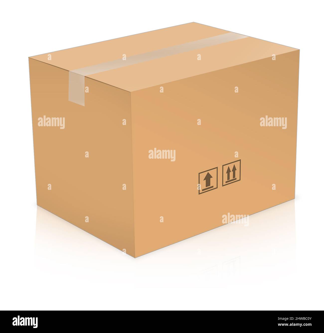 Shipping Box blank template for presentation layouts and design. 3D ...