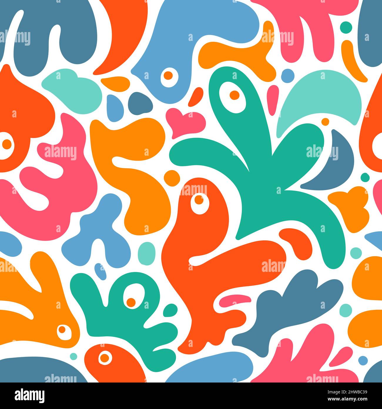 Seamless multi-color abstract pattern. Vector illustration Stock Vector ...