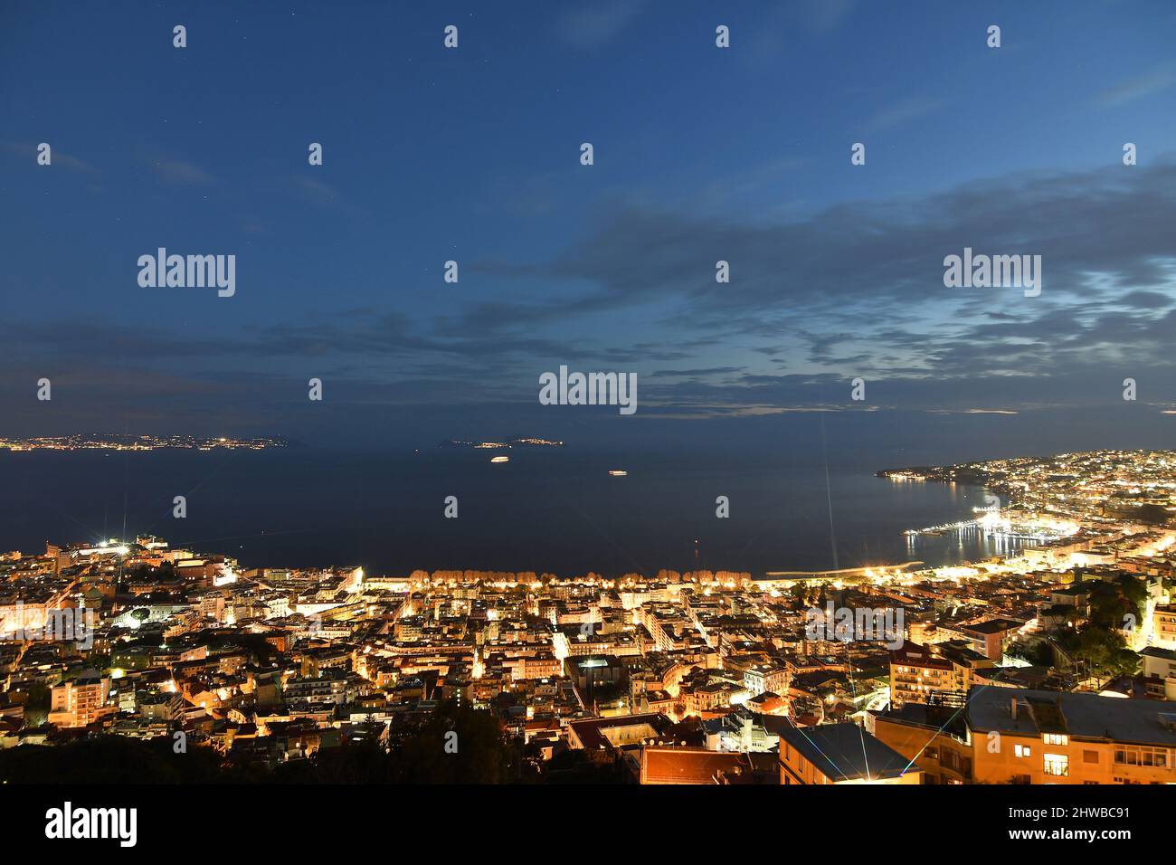 Night view of the historic center of the city of Naples Stock Photo - Alamy