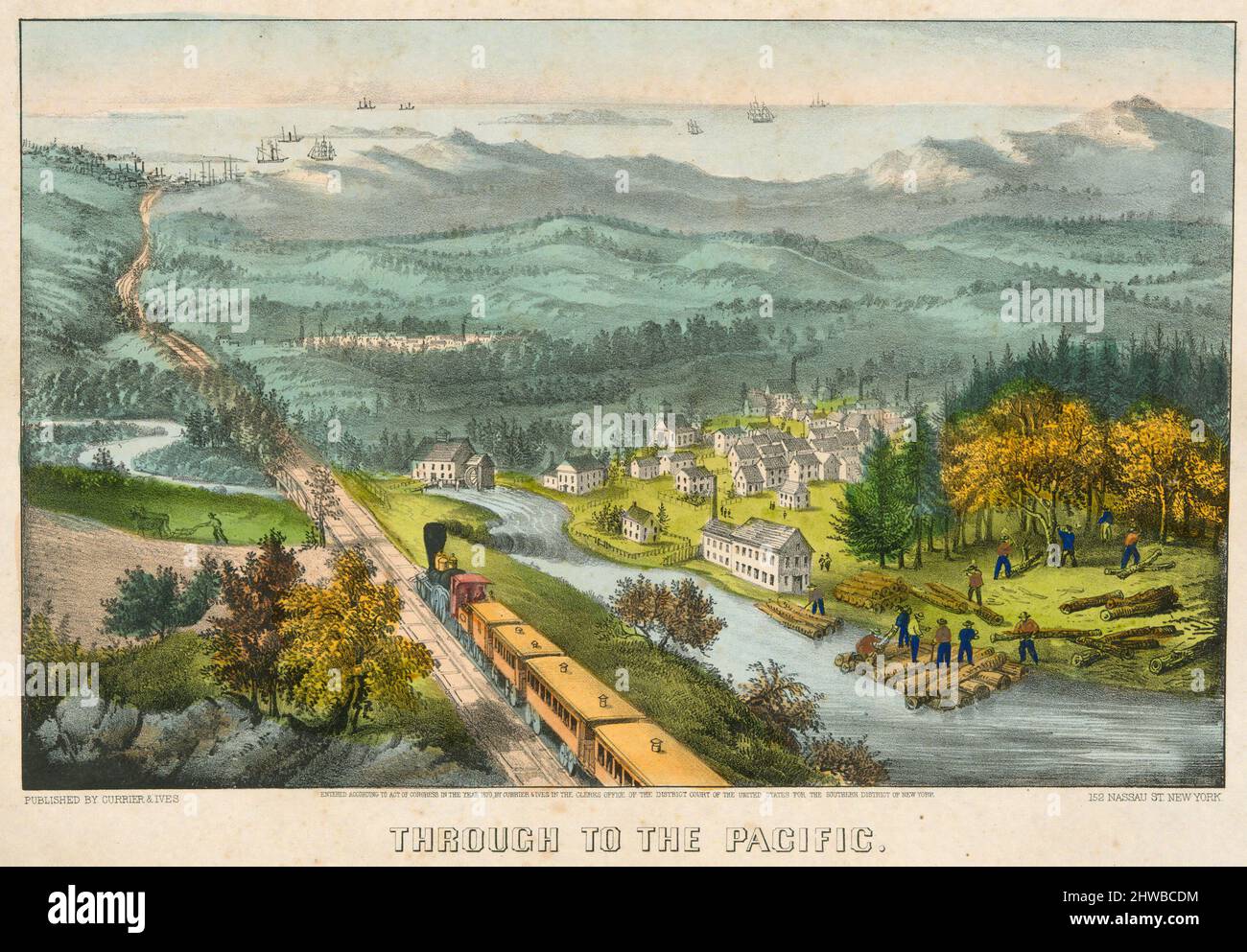 Through to the Pacific. Artist: Currier & Ives, American, active 1834 ...