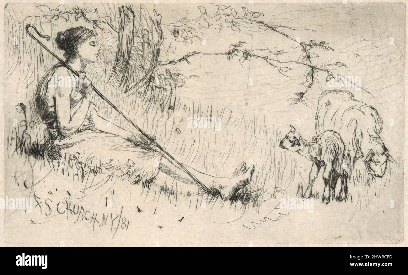Shepherd Girl. Artist: Frederick Stuart Church, American, 1842–1924 ...