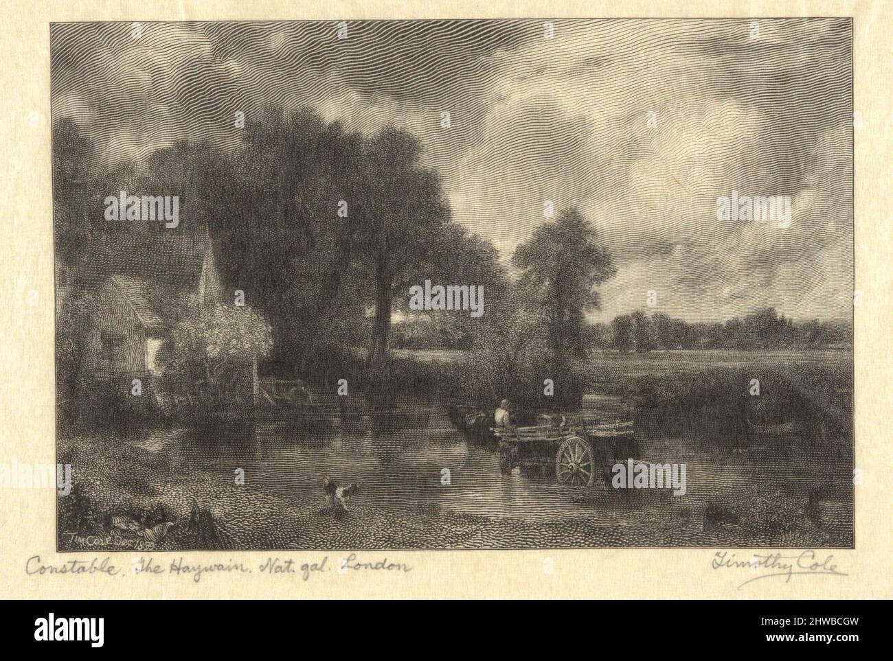 Untitled (after Constable’s Haywain). Artist: Timothy Cole, American ...