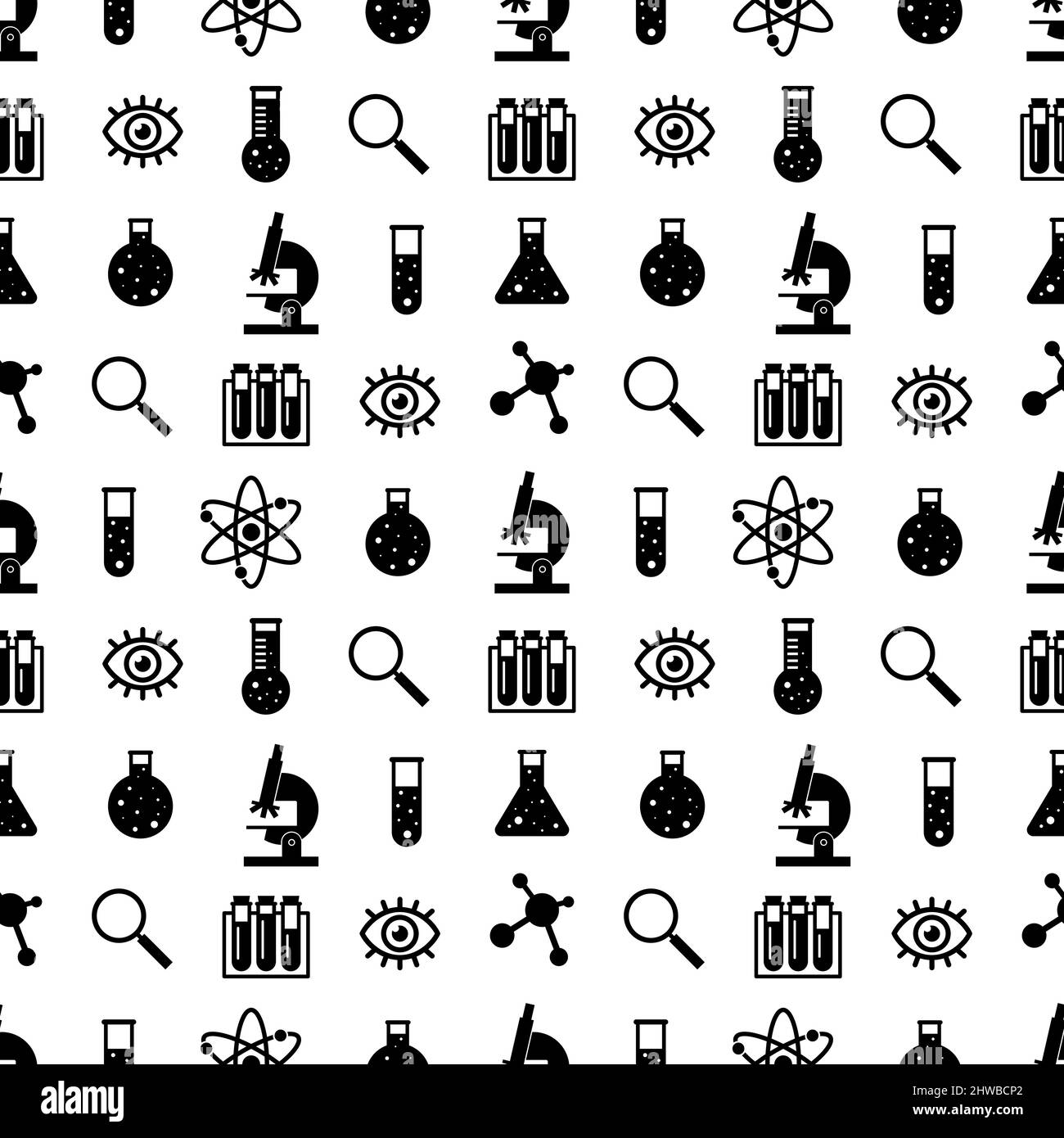 vector seamless pattern with education icons - back to school Stock ...