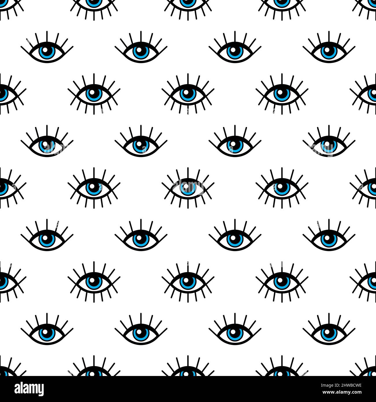 Seamless open eye pattern hi-res stock photography and images - Alamy