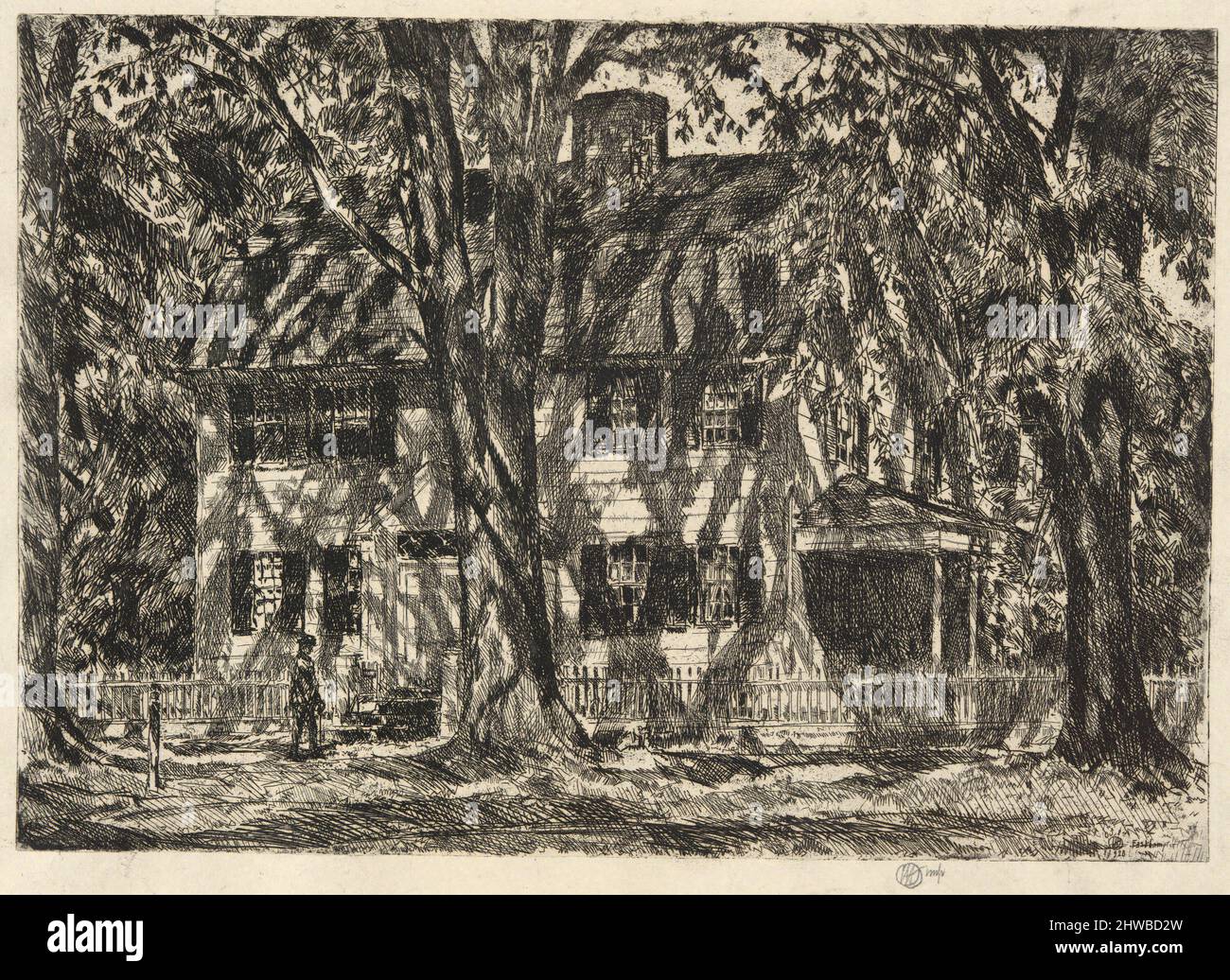 The Lion Gardner House, Easthampton. Artist: Childe Hassam, American ...
