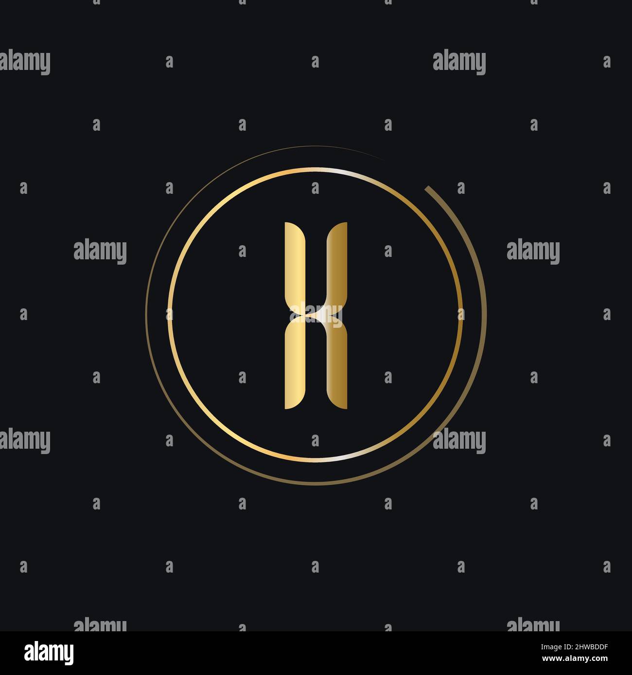 Initial X Letter Logo With Gold Color Luxury Concept. X Logo Design ...