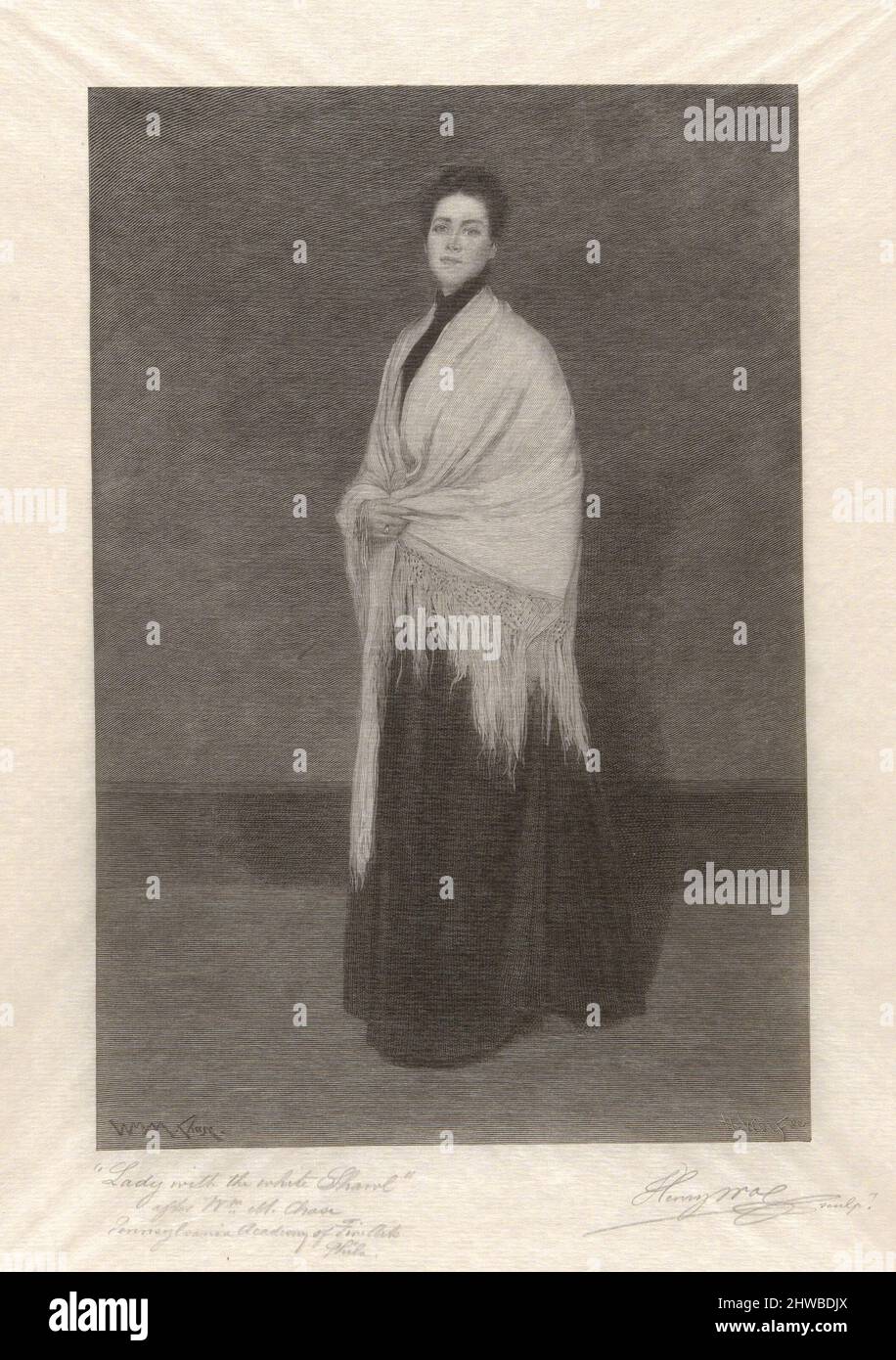 Lady with the White Shawl. Artist: Henry Wolf, American, 1852–1916 ...