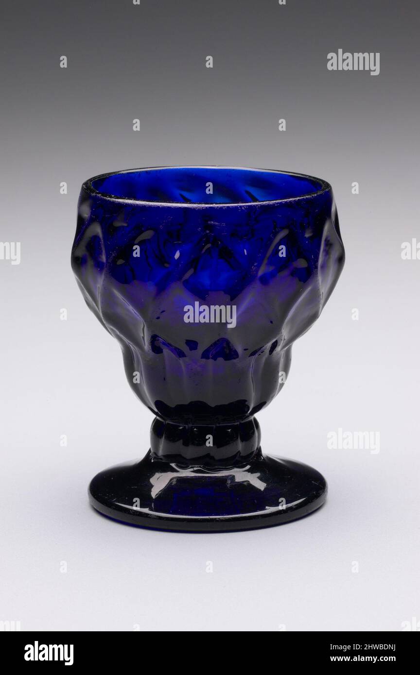 Salt or Bonnet Glass. Maker, attributed to: Henry William Stiegel ...