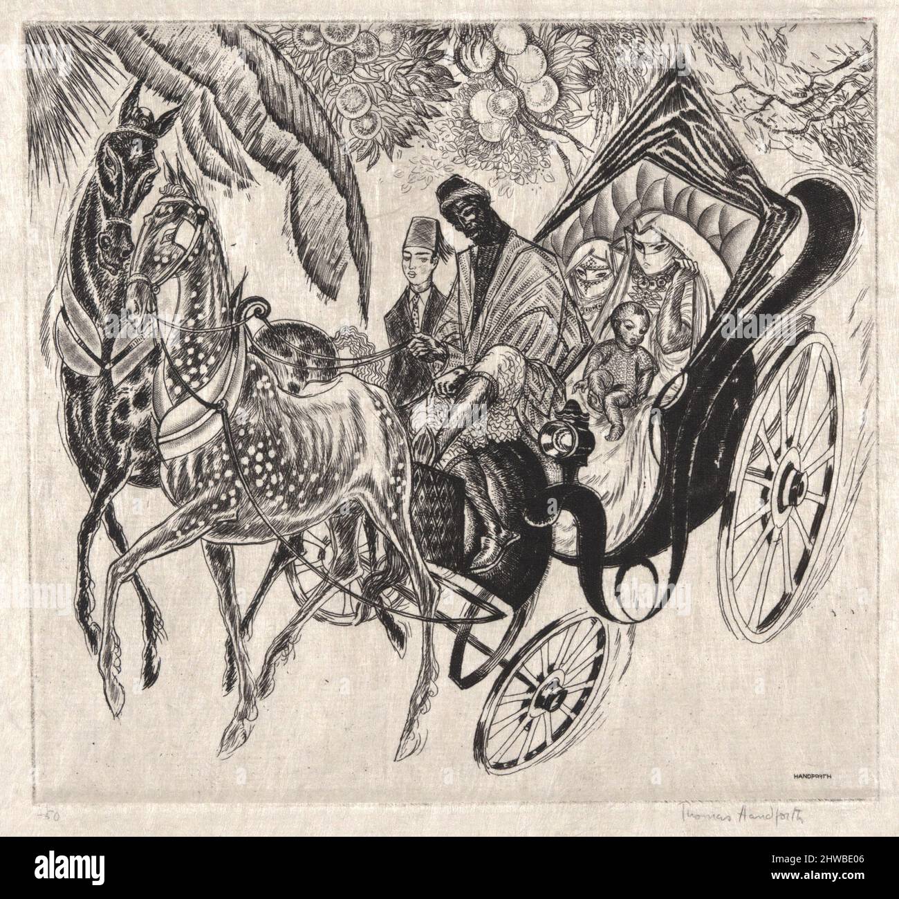 Promenade No. 2. Artist: Thomas Handforth, American, 1897–1948 Stock ...