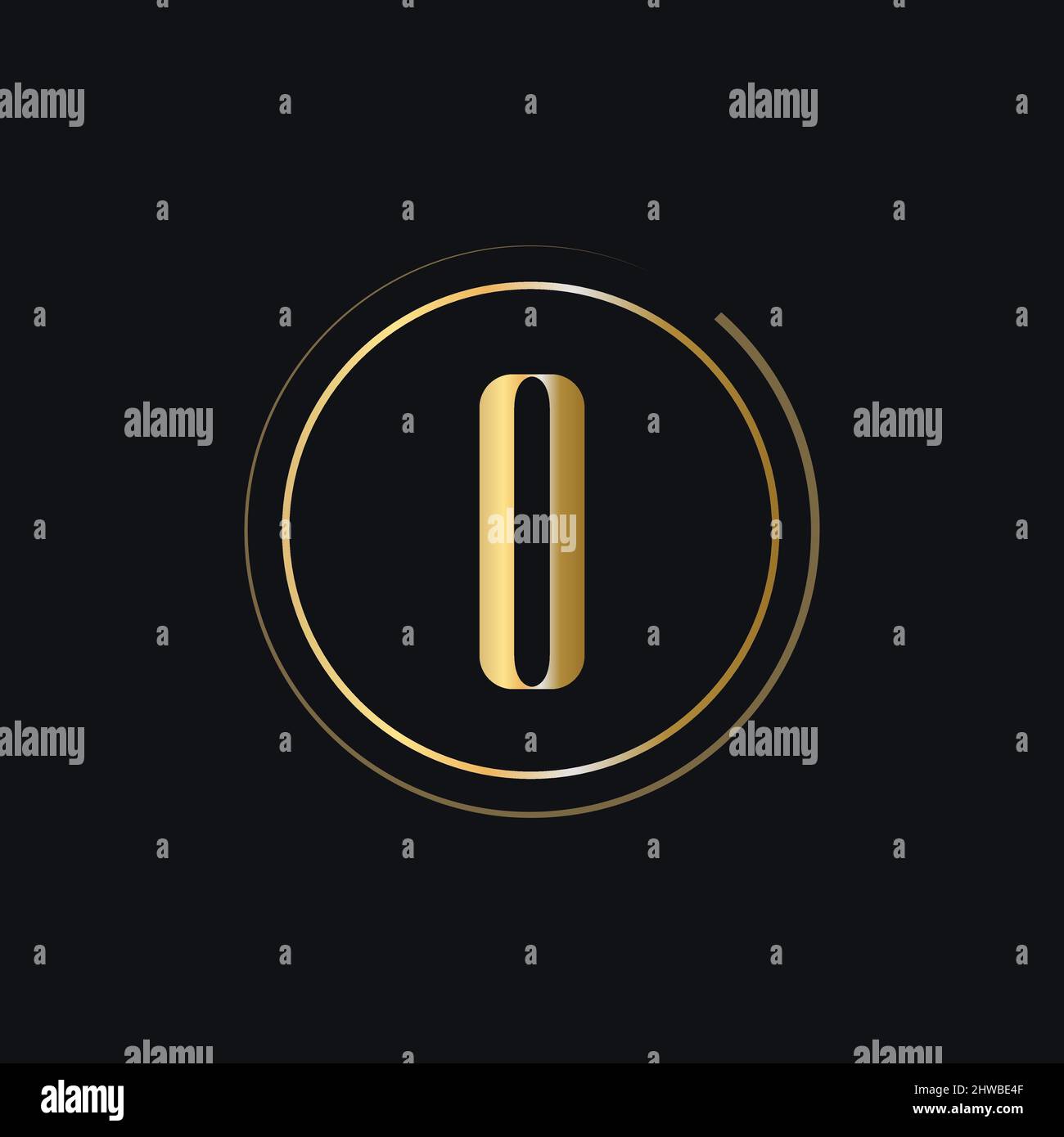 Initial O Letter Logo With Gold Color Luxury Concept. O Logo Design ...