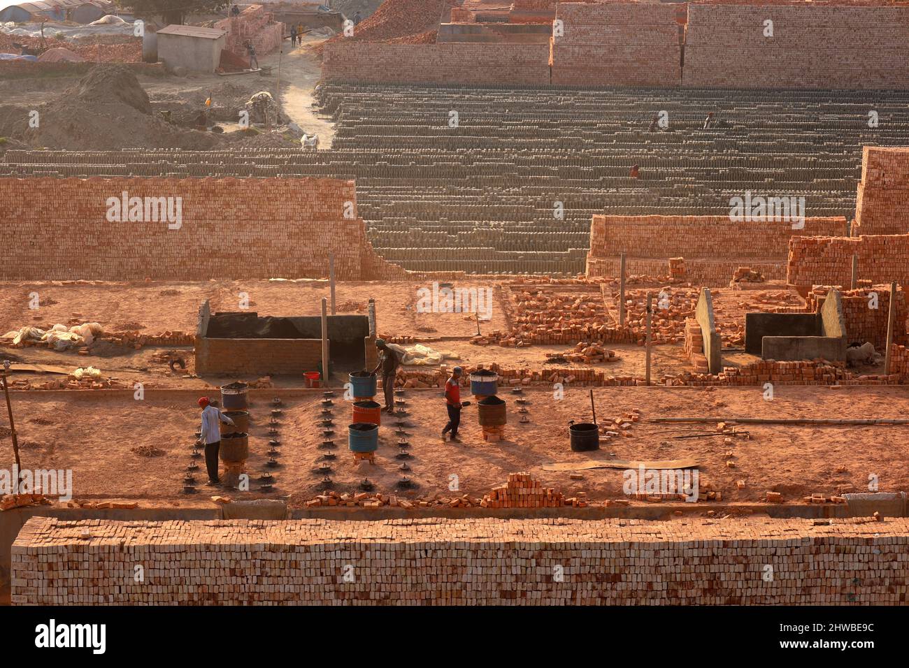 Bricks in drying process hi-res stock photography and images - Alamy
