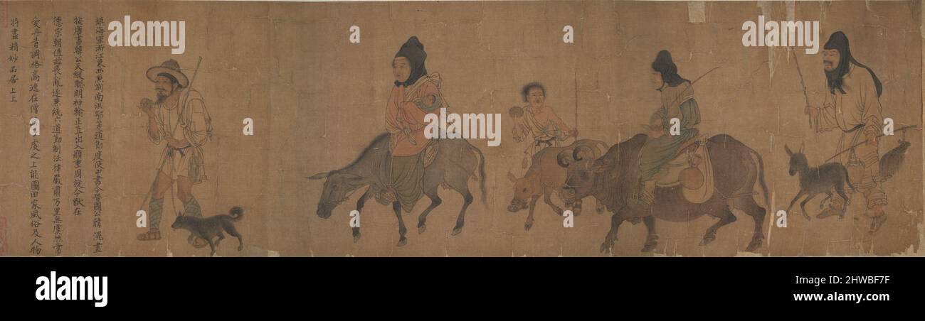 Peasants Moving. Artist, traditionally attributed: Han Huang, Chinese ...