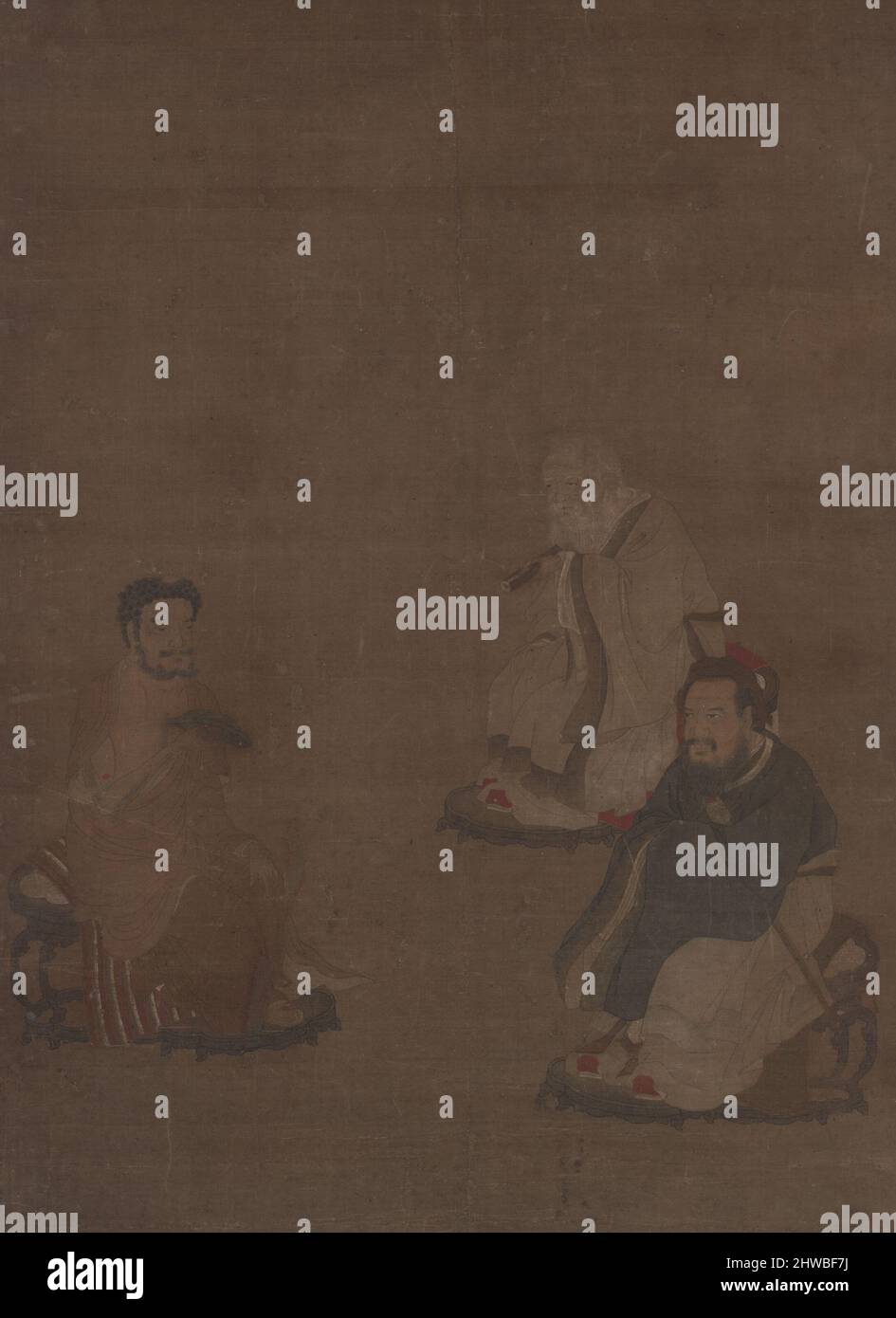 The Three Religions: Confucius, Laozi and Buddha. Artist, attributed to ...