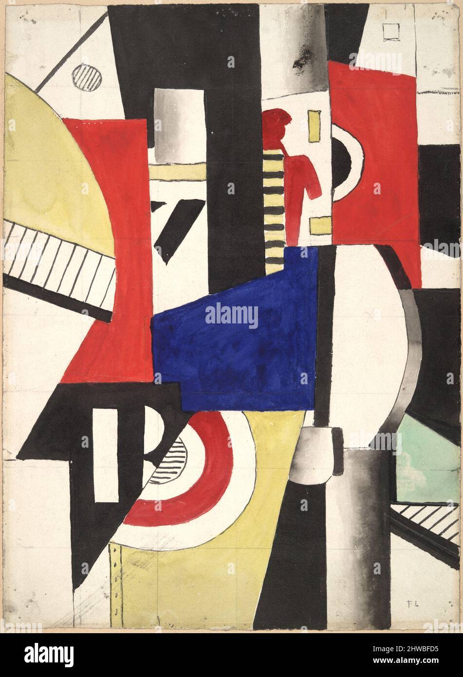 Study for La Ville. Artist: Fernand Léger, French, 1881–1955 Stock ...