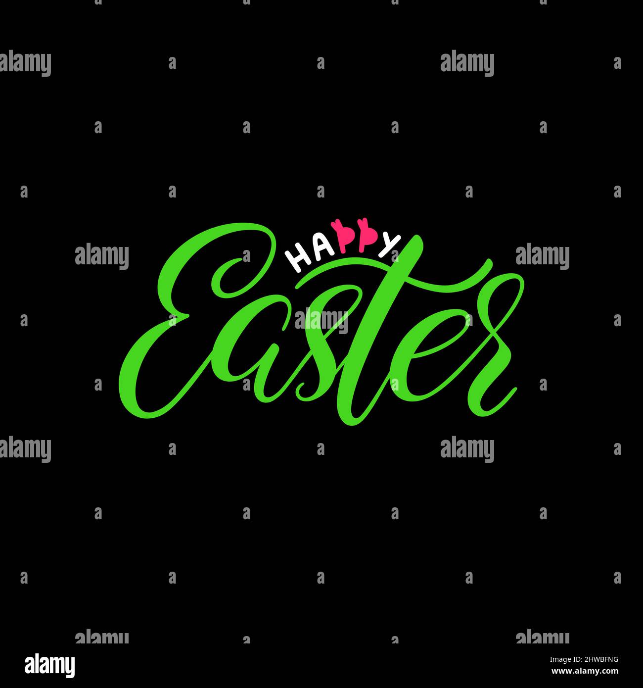 Happy Easter calligraphy. hand-drawn illustration Stock Vector Image ...