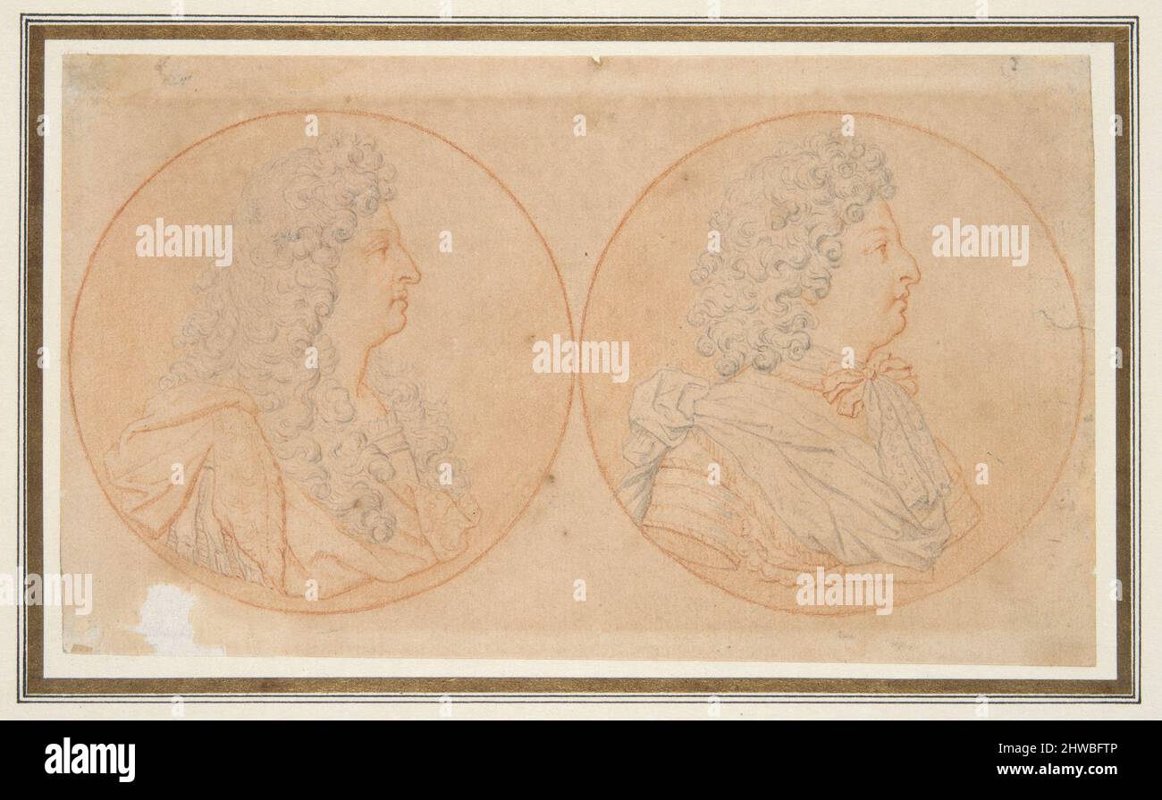 Portraits of Louis XIV and Le Grand Dauphin. Artist: Charles-Nicolas ...