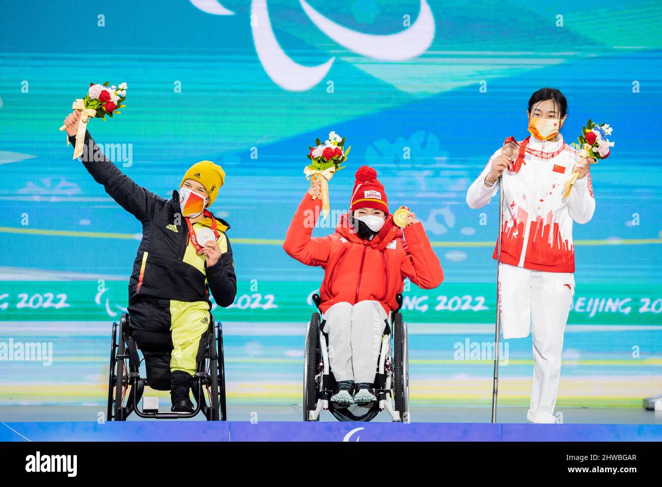 Beijing, China. 05th Mar, 2022. Paralympics, Para Alpine Skiing, Women ...