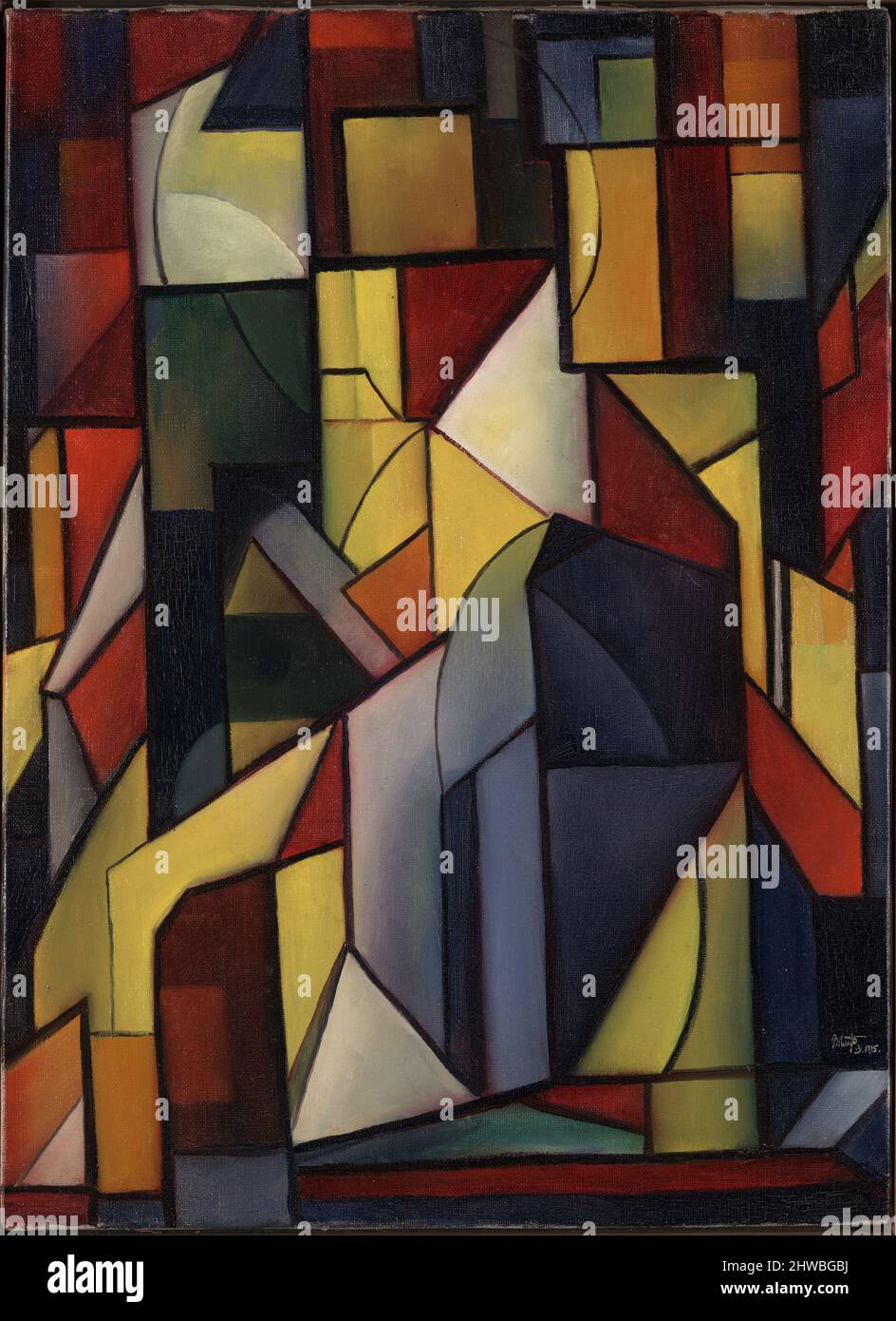 Growth of the Circle (formerly, Composition II). Artist: Georg Muche ...