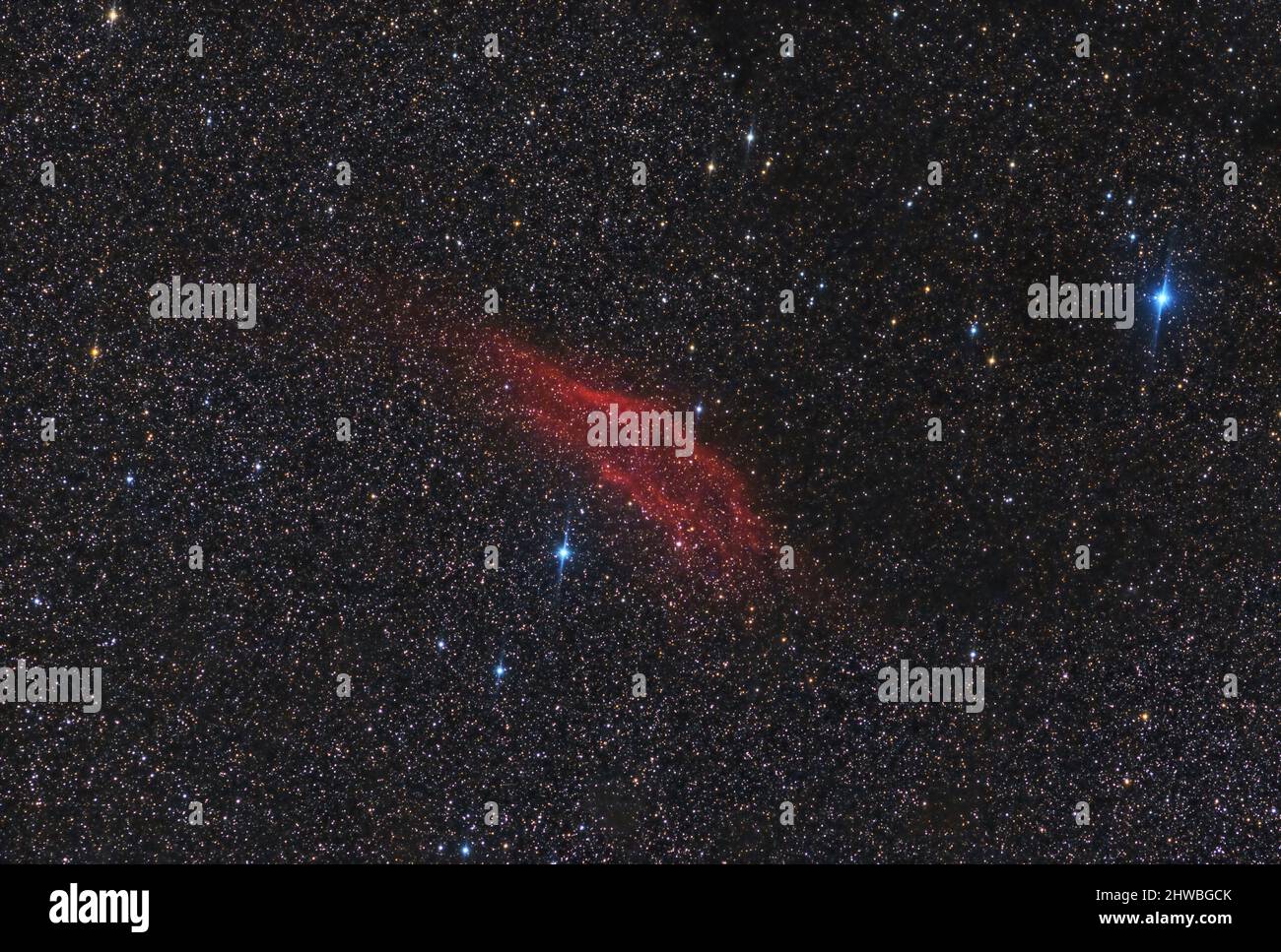 The California Nebula, an emission nebula located in the constellation ...