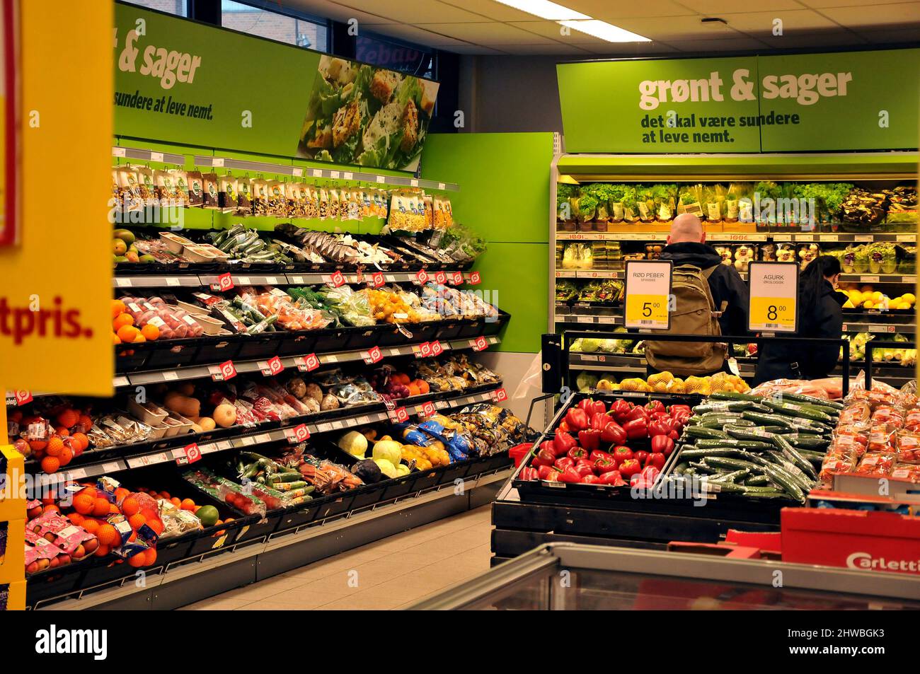 Copenhagen/Denmark /05 March 2022 / Food is expensive since food shopper feels higher food ...