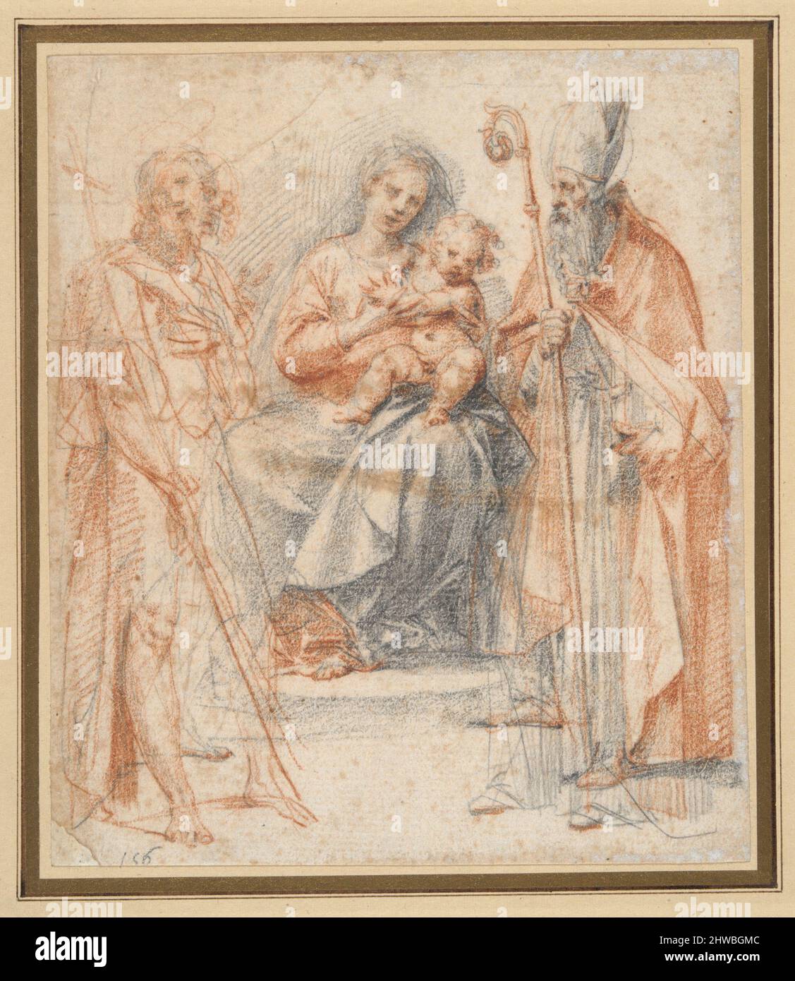 Madonna and Child with St. John the Baptist and St. Augustine. Artist ...
