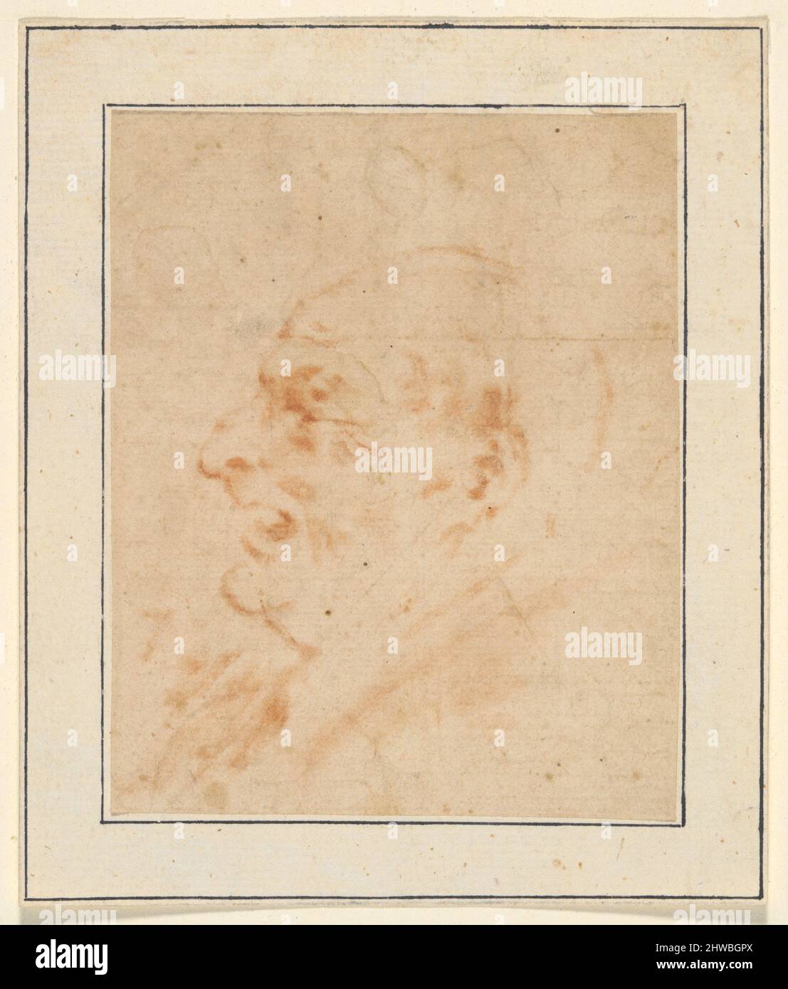 Portrait Head: Profile. Artist, copy after: Leonardo Da Vinci, Italian ...